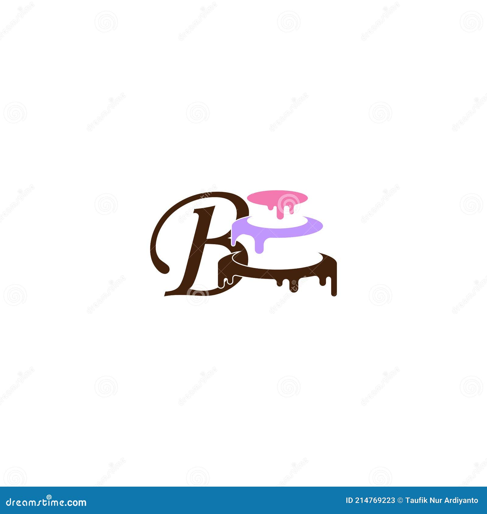 Letter B Icon with Wedding Cake Design Template Vector Stock Vector ...