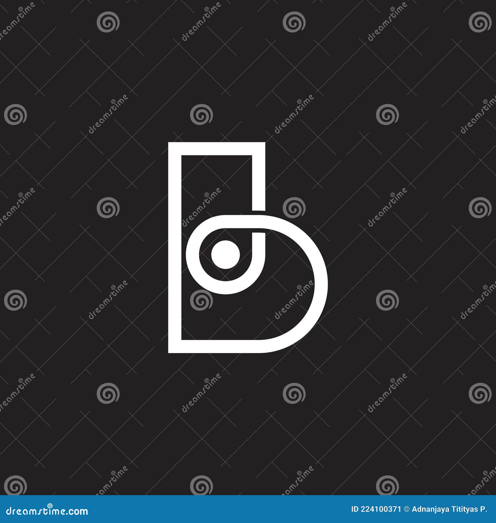 Letter B Infinity Line Geometric Logo Vector Stock Vector ...