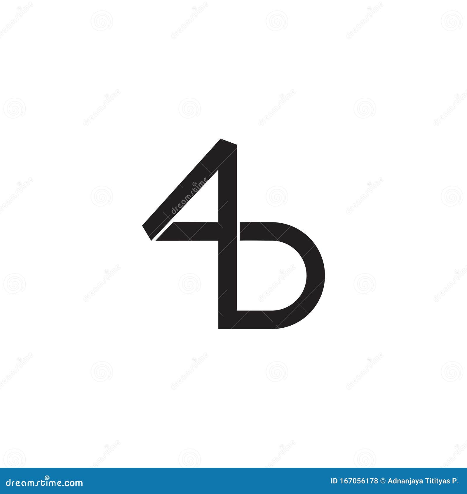 Letter 4b Infinity Simple Line Logo Vector Stock Vector - Illustration ...