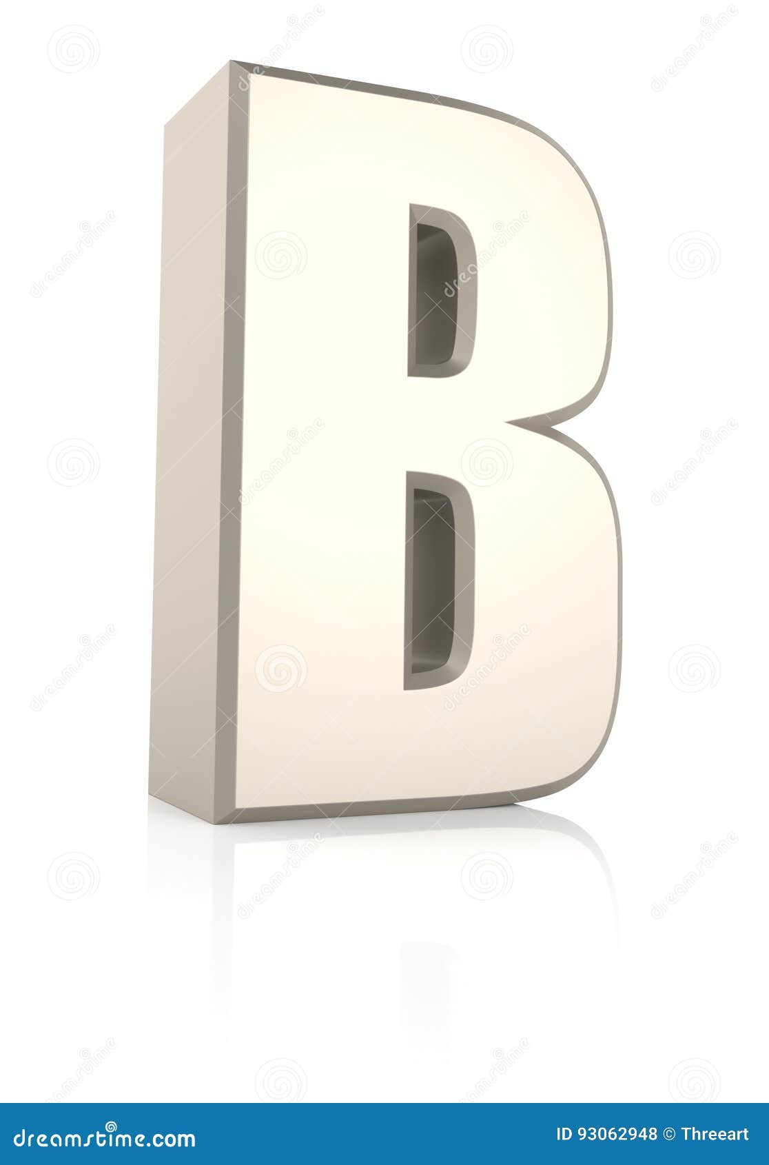 Letter B Isolated on White Background Stock Illustration - Illustration ...
