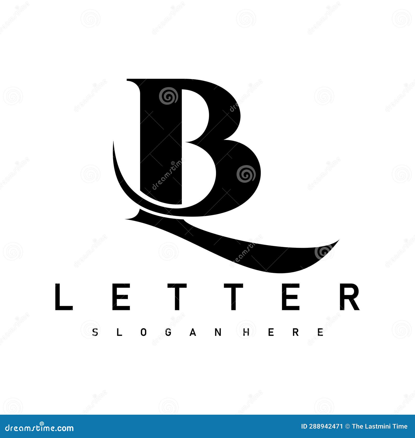 Letter B L Logo Design Vector Stock Illustration - Illustration of ...
