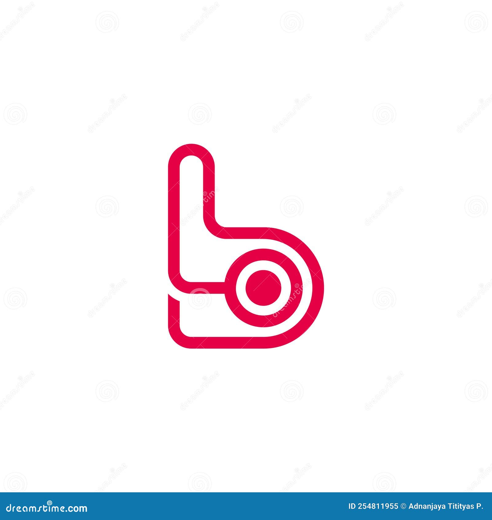 Letter B Line Cute Symbol Logo Vector Stock Vector - Illustration of ...