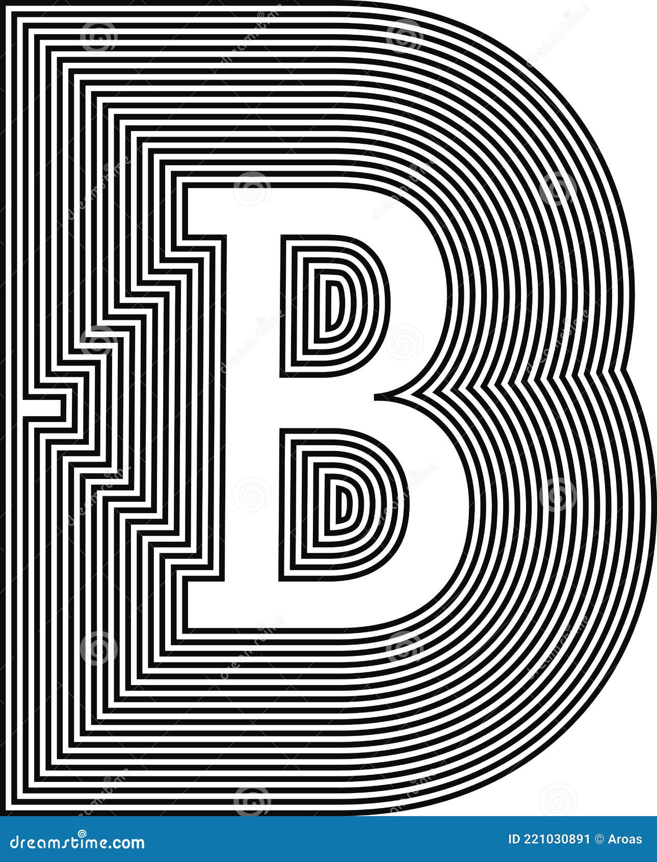 Letter B Line Logo Icon Design Stock Vector - Illustration of play ...