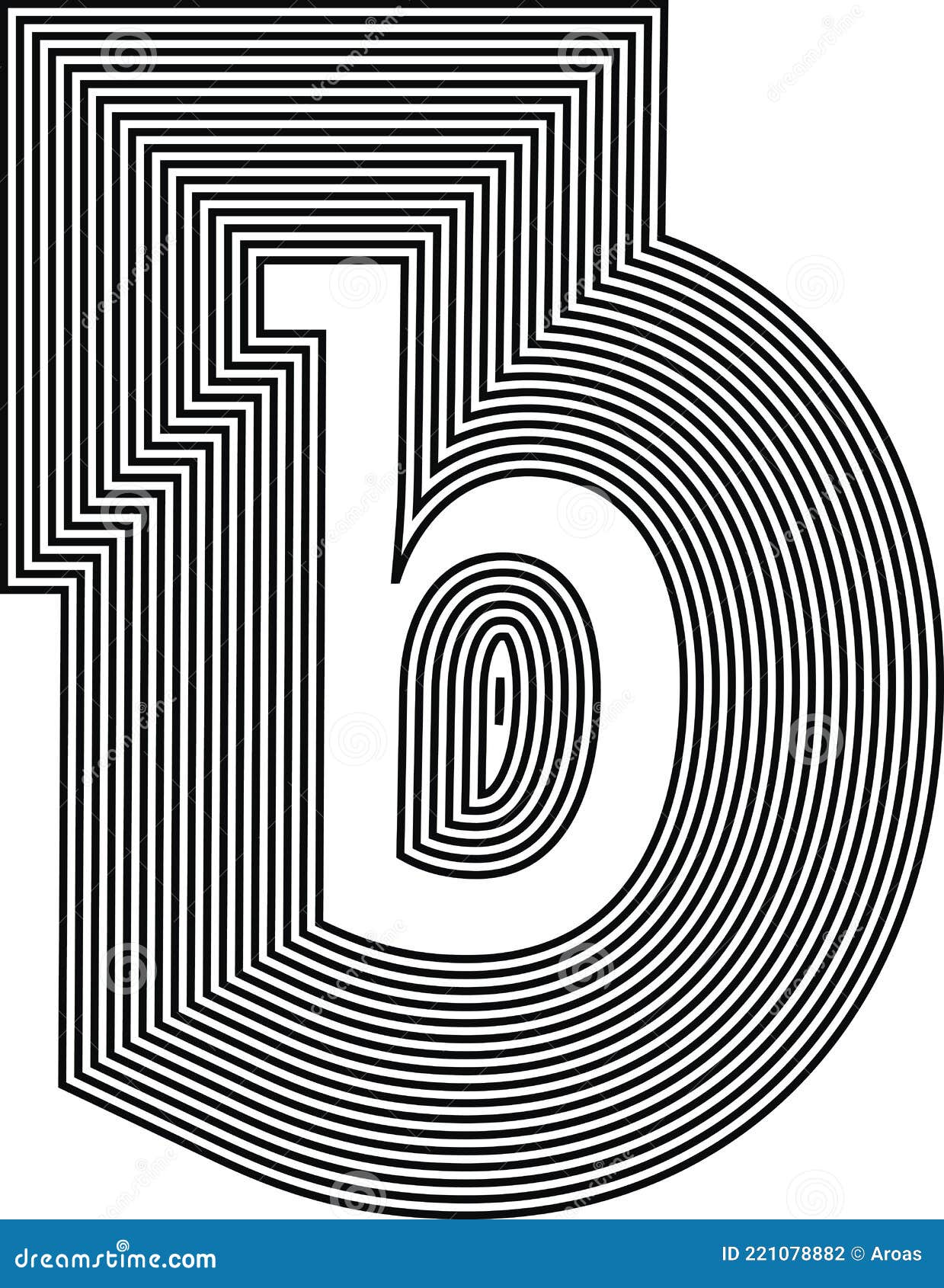 Letter B Line Logo Icon Design Stock Vector - Illustration of lettering ...