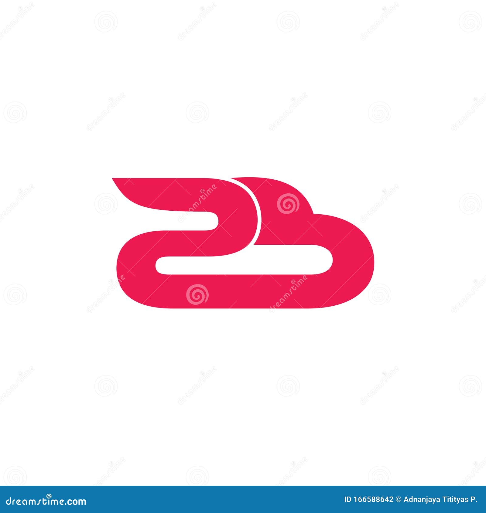 Letter 2b Linked Simple Design Vector Stock Vector - Illustration of ...