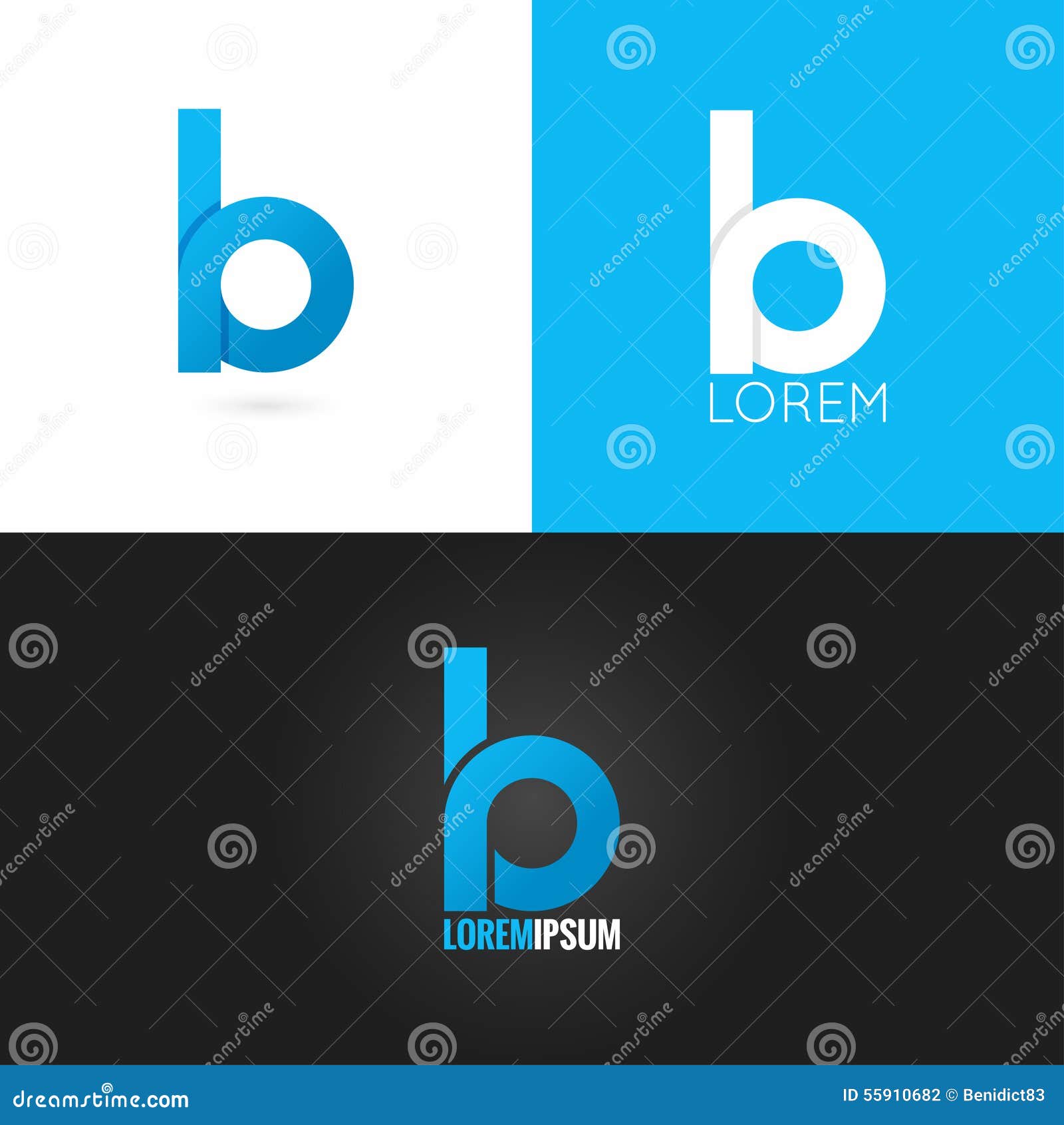 Letter B Logo Design Icon Set Background Stock Vector - Illustration of ...