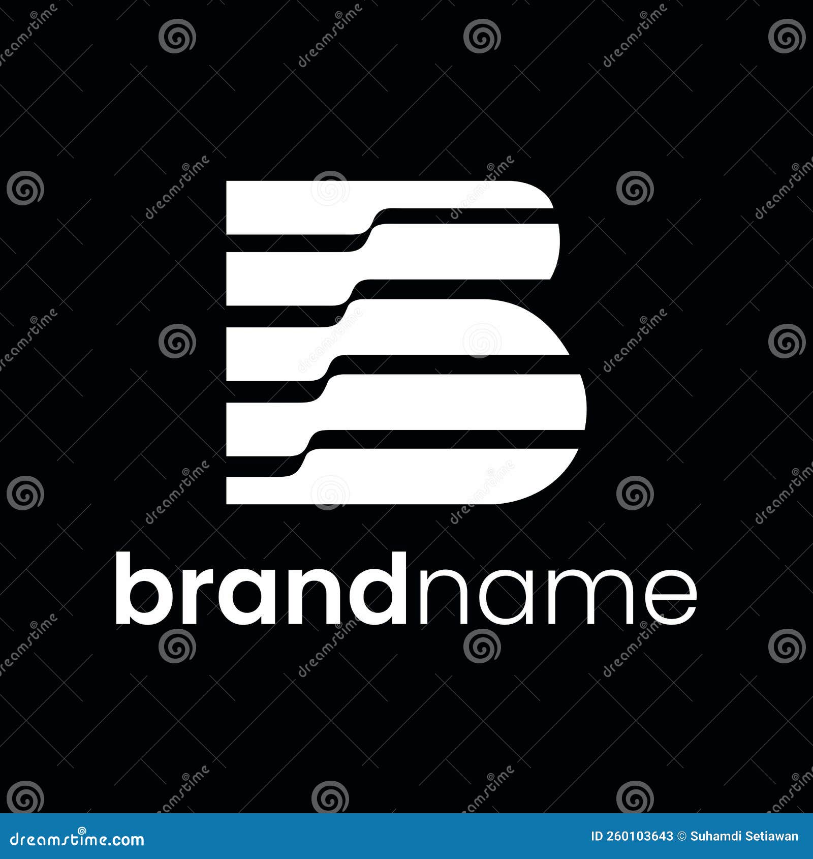 Letter B Logo Design, Simple Minimal Icon Stock Vector - Illustration ...