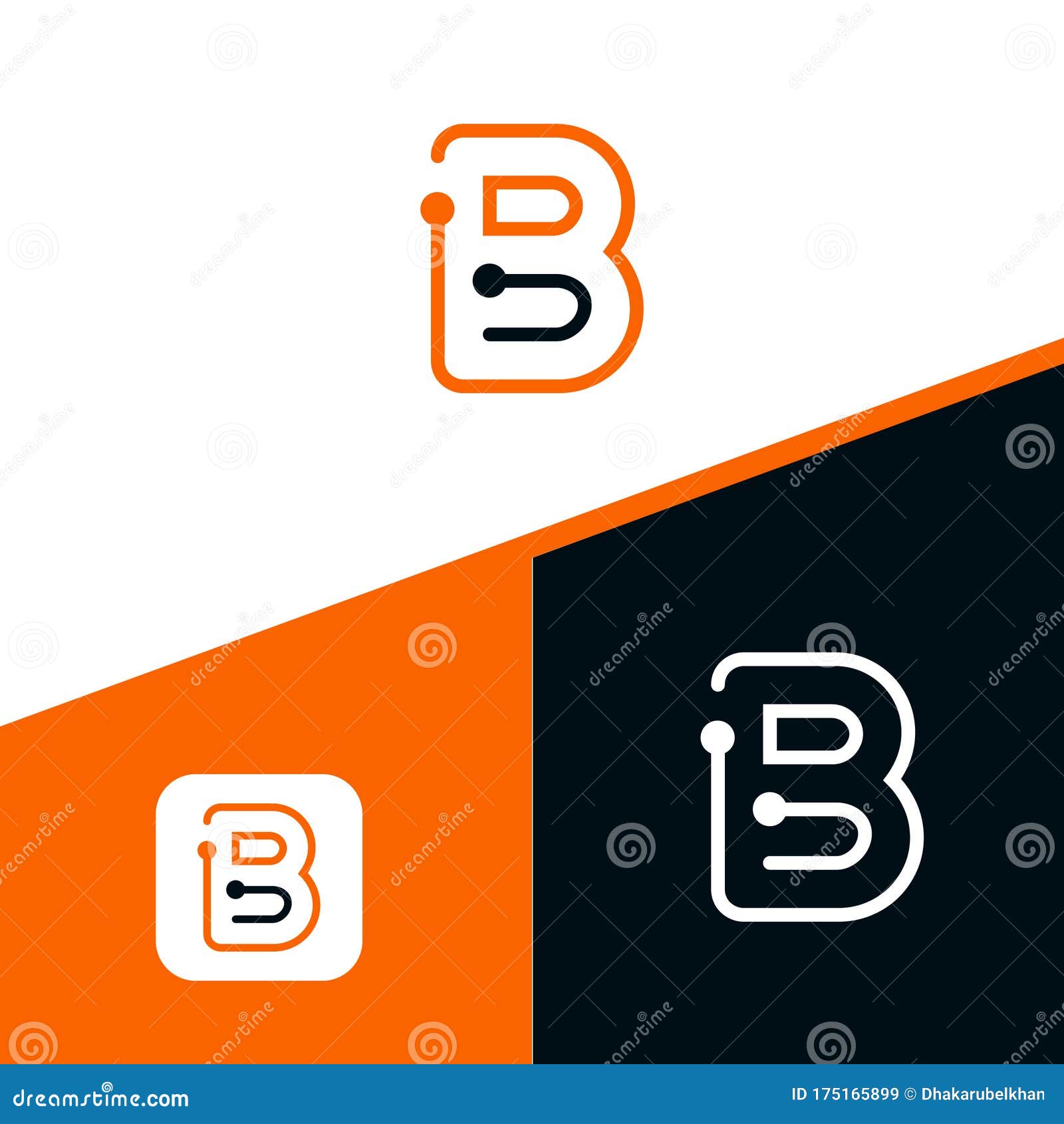 Letter B Logo Design,Technology and Digital Dot Connection Logo Vector ...
