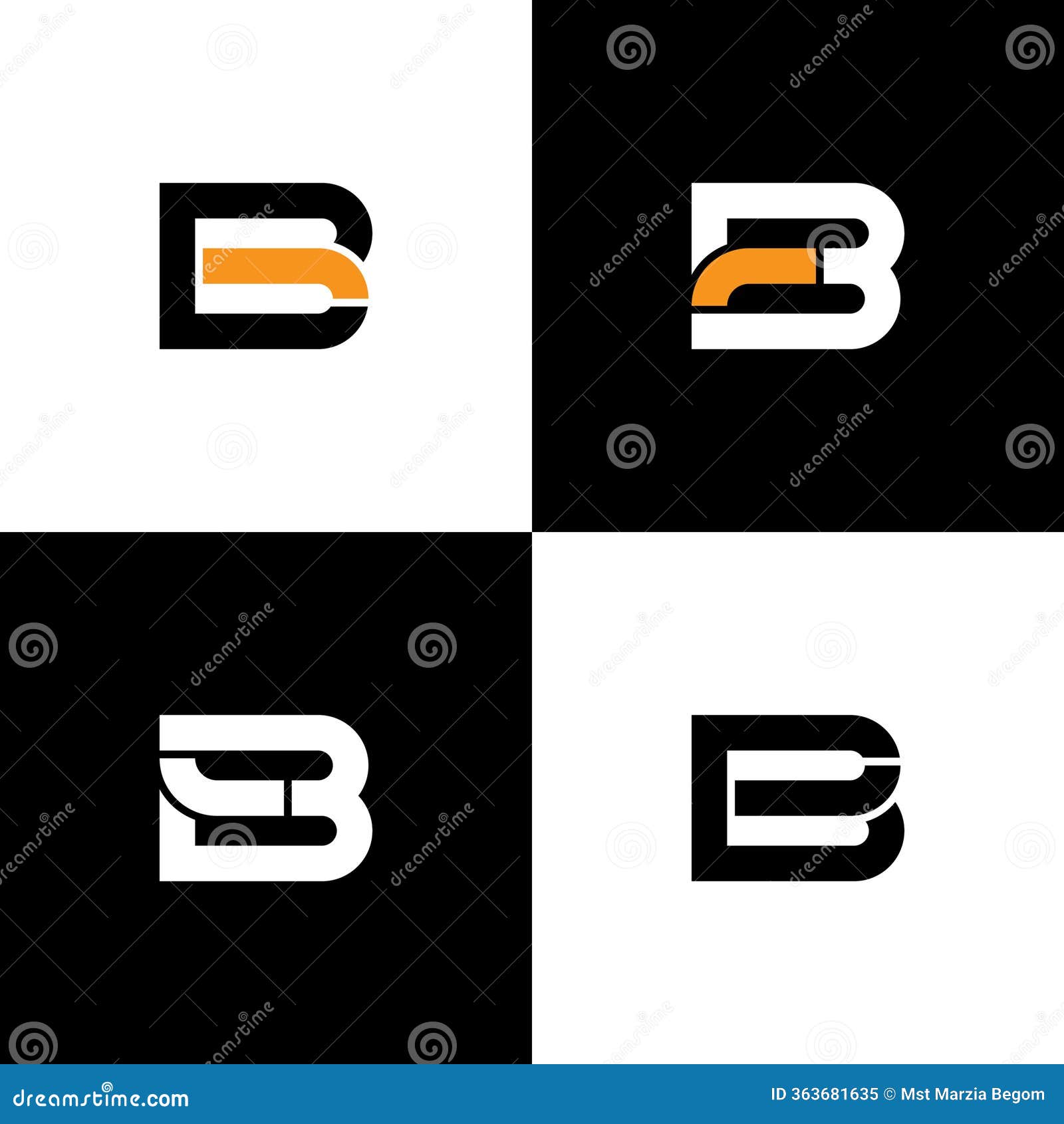 Letter 1B Logo Icon Design Vector. Monogram Logo Vector Illustration ...