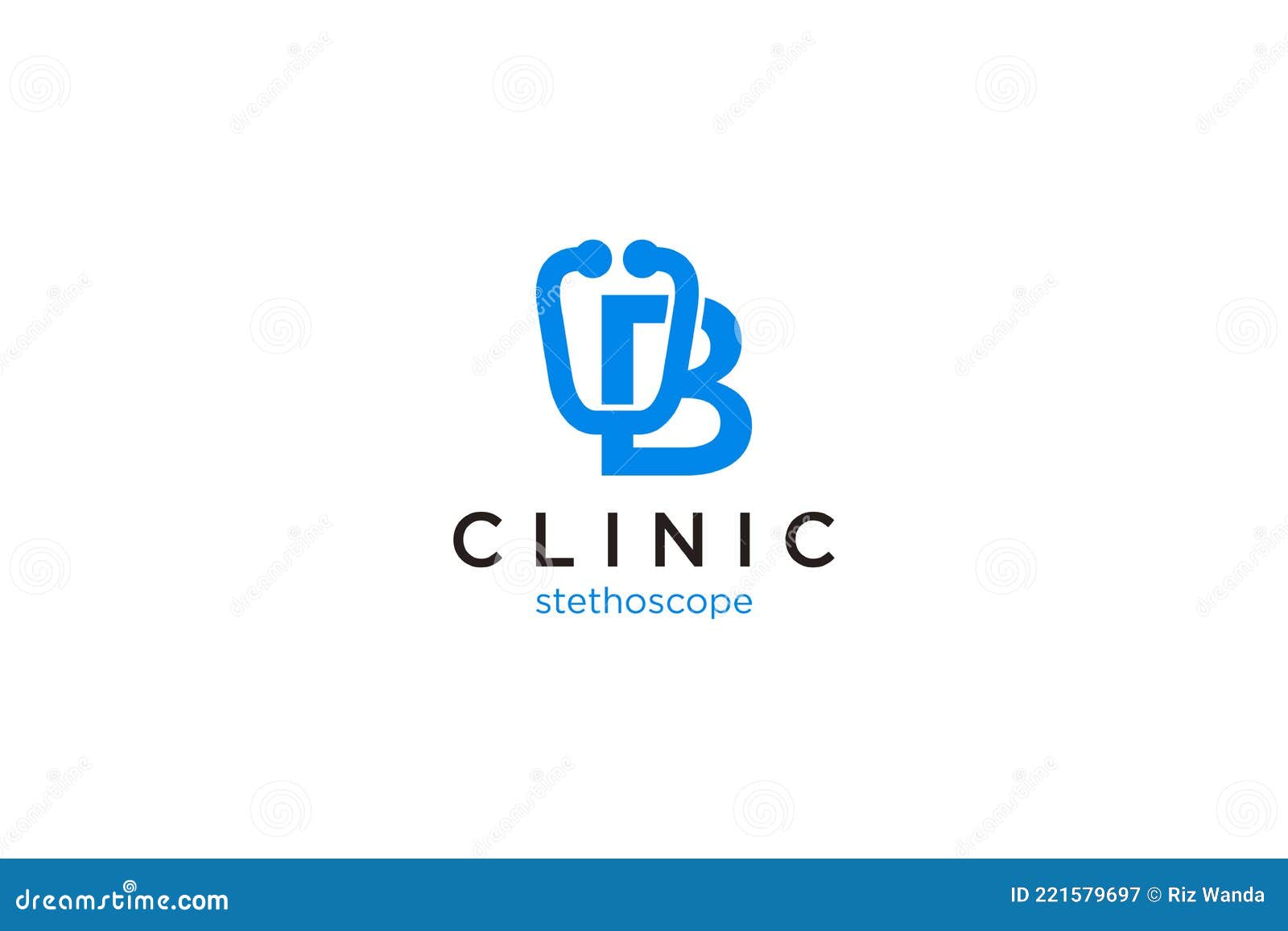Letter B Logo with Stethoscope for Medical and Pharmacy Stock Vector ...
