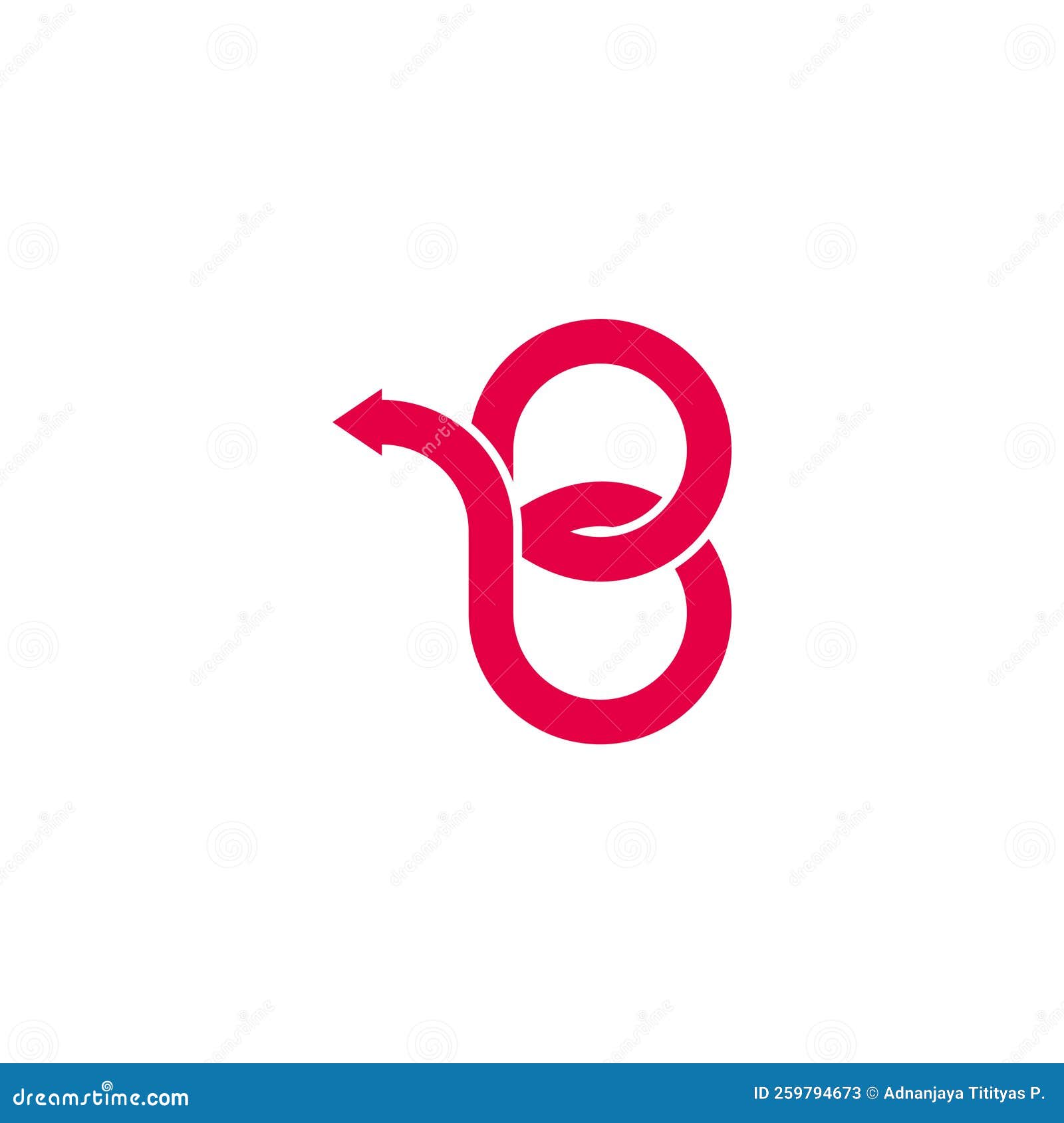 Letter B Loop Arrow Linear Logo Vector Stock Vector - Illustration of ...