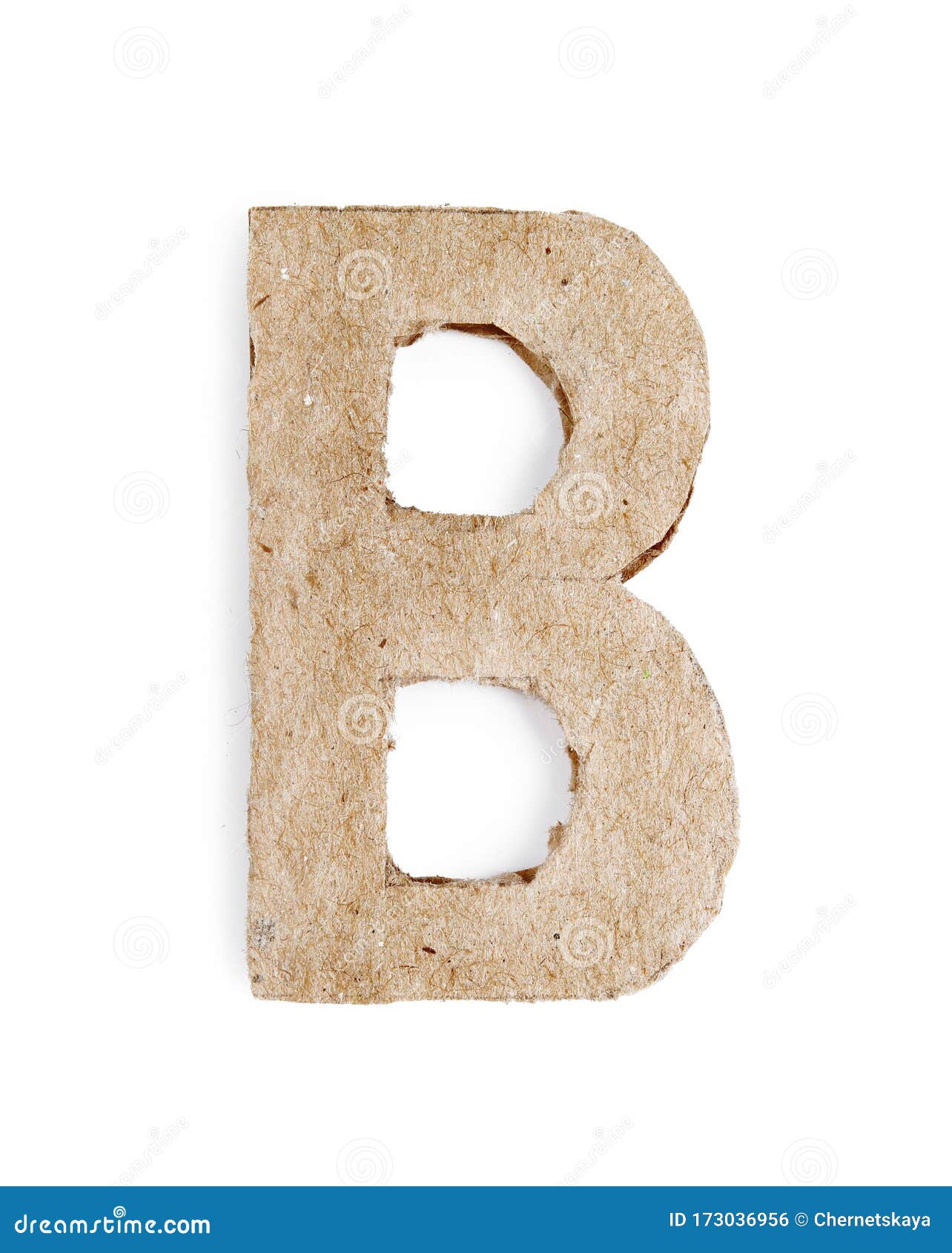 Letter B Made of Cardboard Isolated Stock Photo - Image of recycle ...