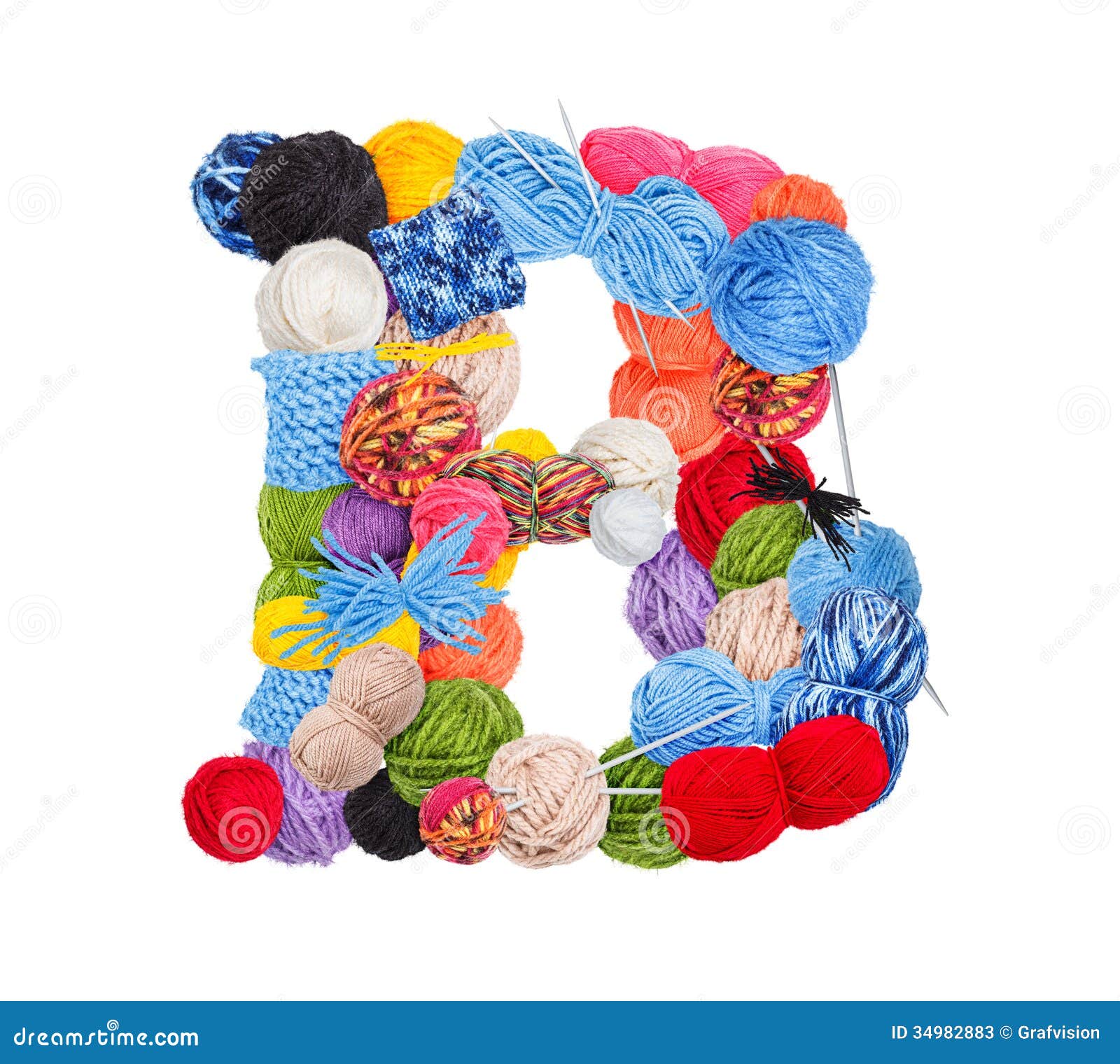 Letter B stock image. Image of blue, knitwear, cotton - 34982883