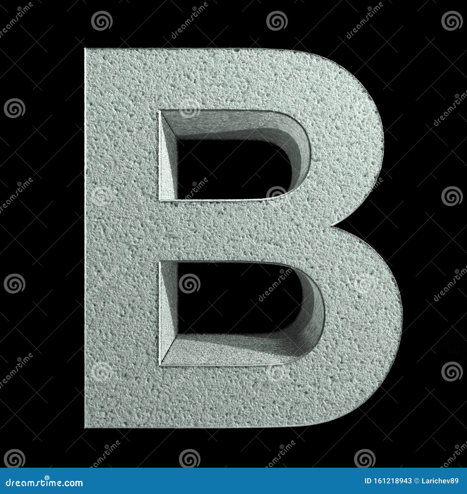 Letter B Made of Snow. Snow Font Stock Illustration - Illustration of ...