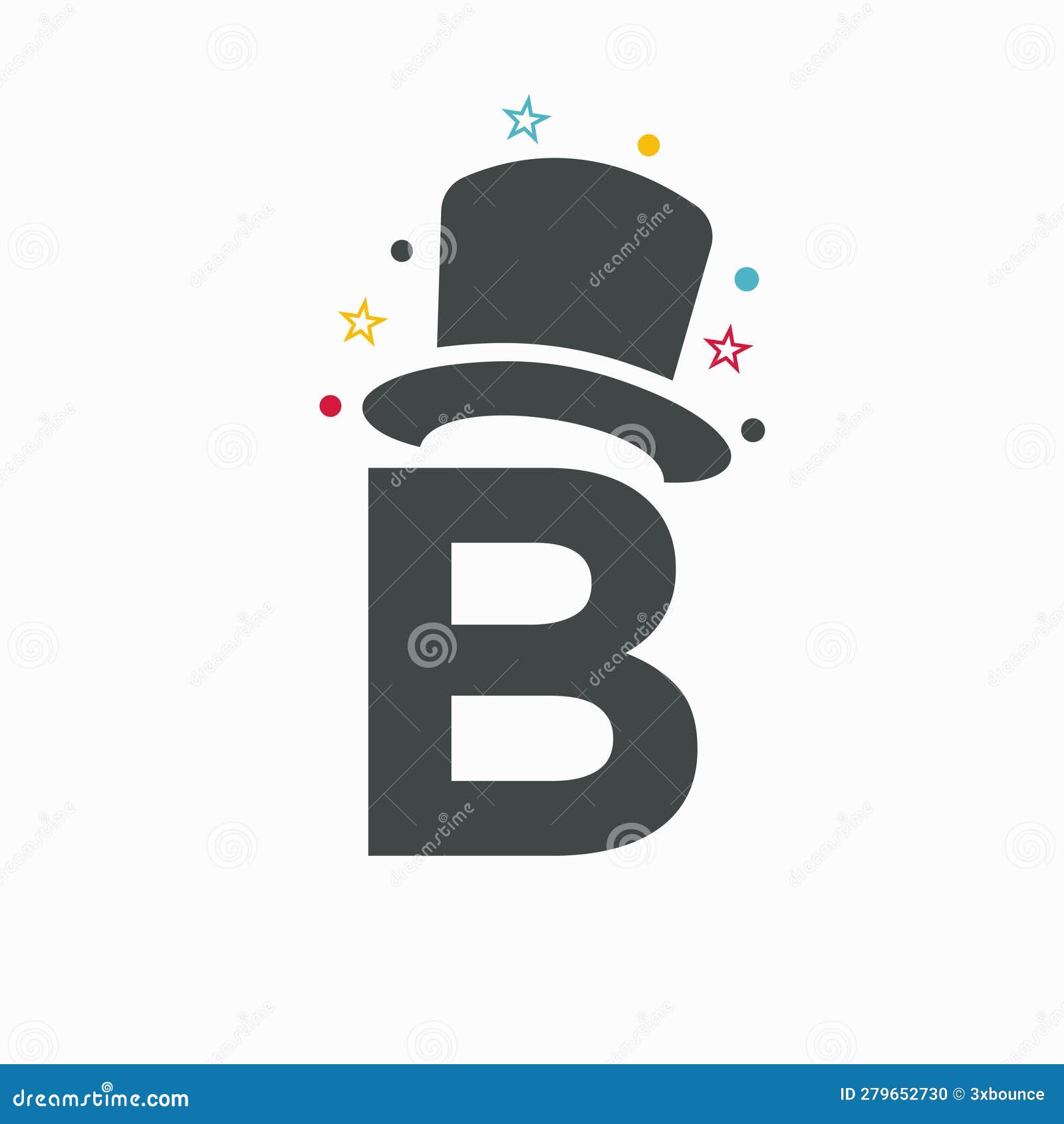 Letter B Magic Hat Logo Design. Magician Symbol Vector Template Stock ...