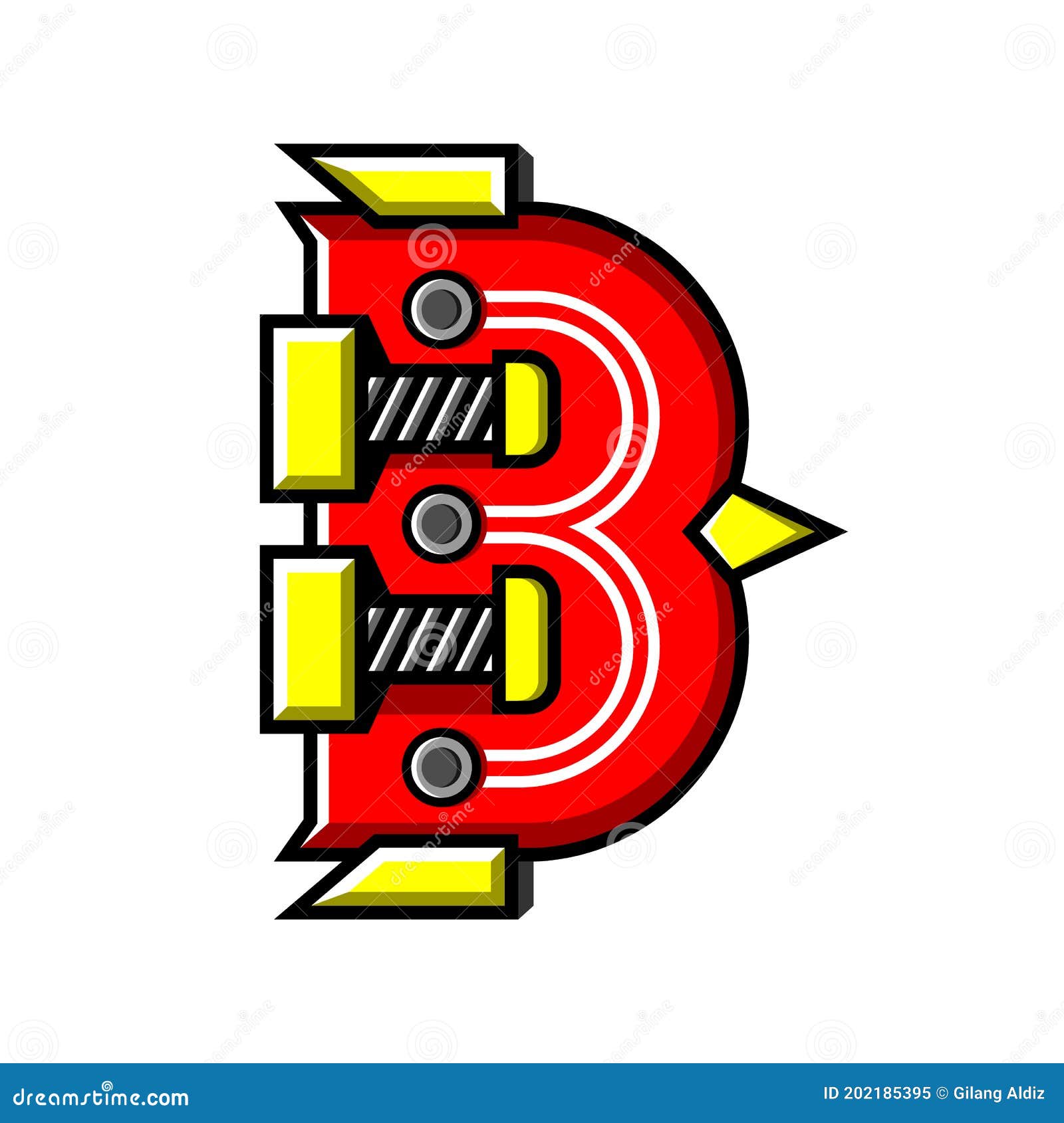 Letter B Mascot Cartoon Vector Stock Vector - Illustration of design ...