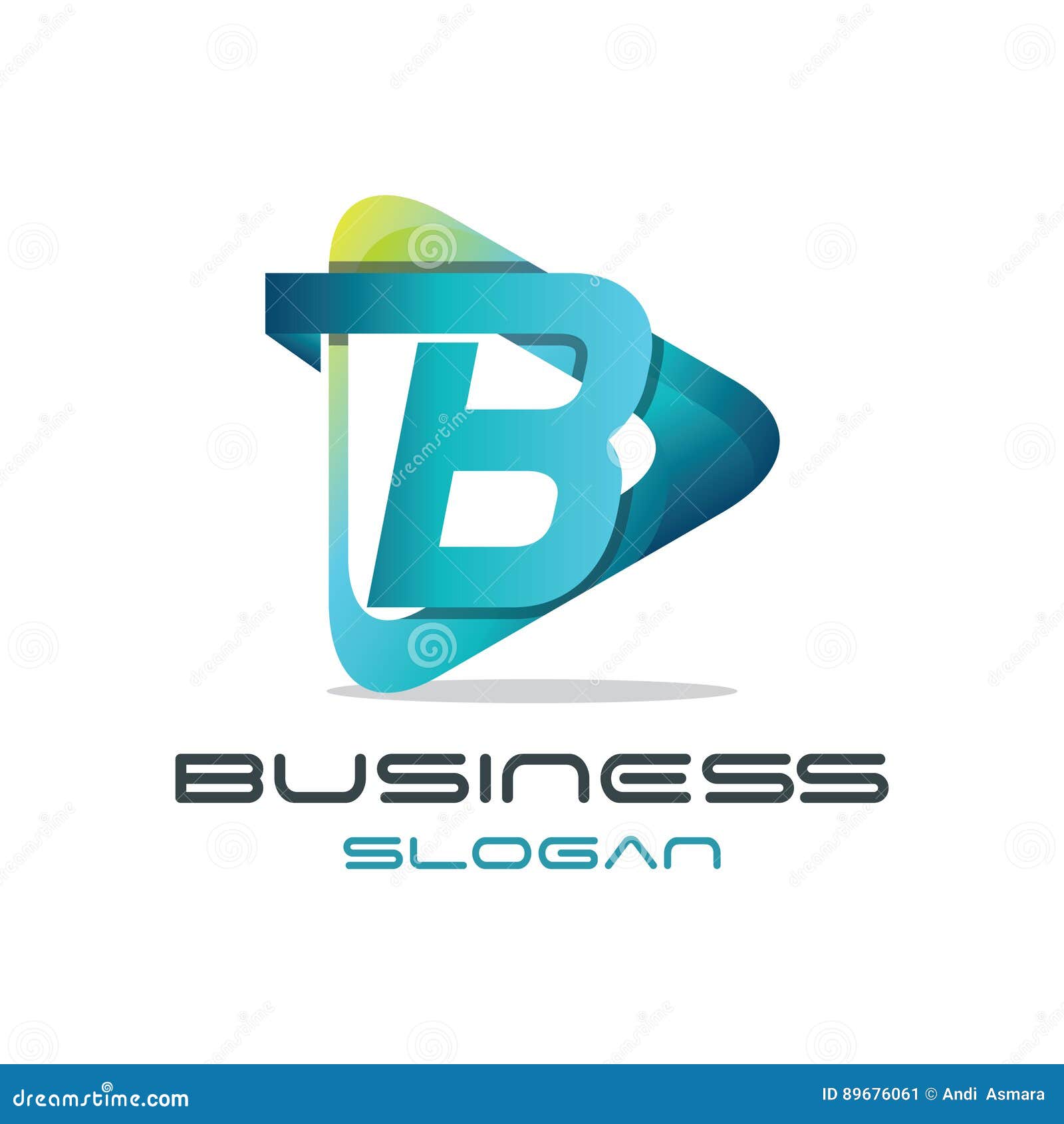Letter B Media Logo stock vector. Illustration of sign - 89676061