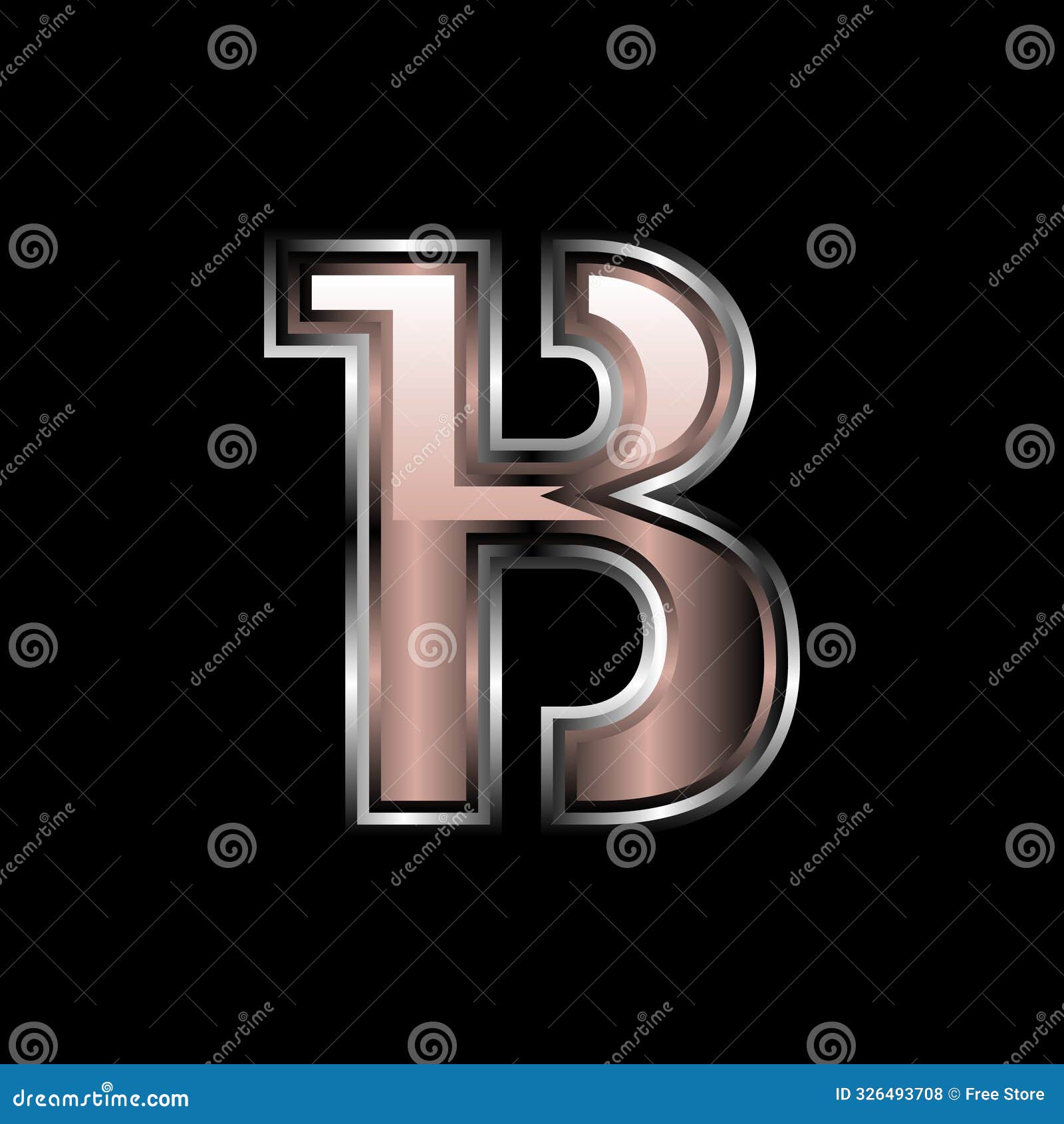 Letter 1B Modern Geometric Simplicity Icon Business Technology Logo ...