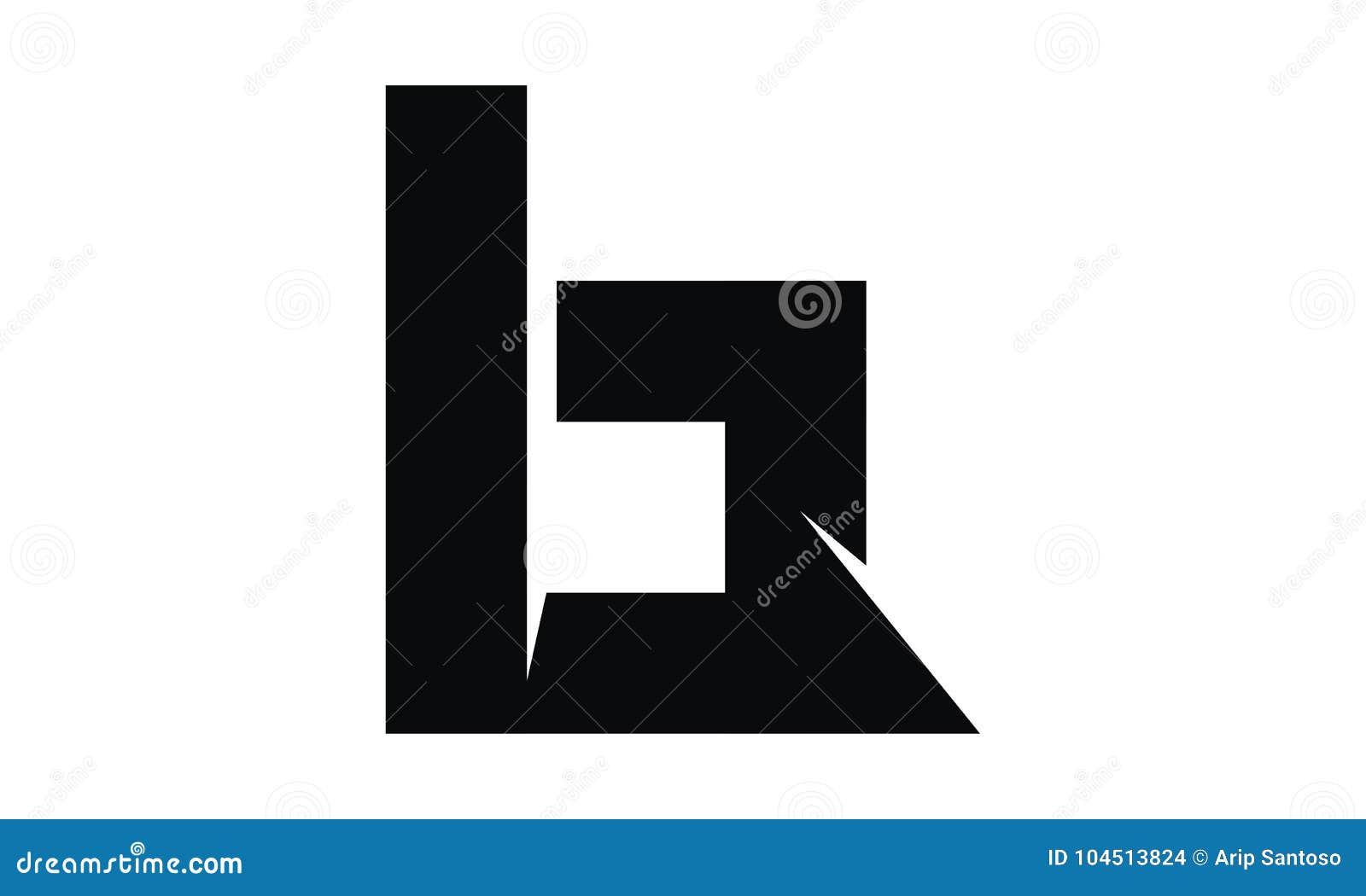 Letter b Modern stock vector. Illustration of icon, emblem - 104513824