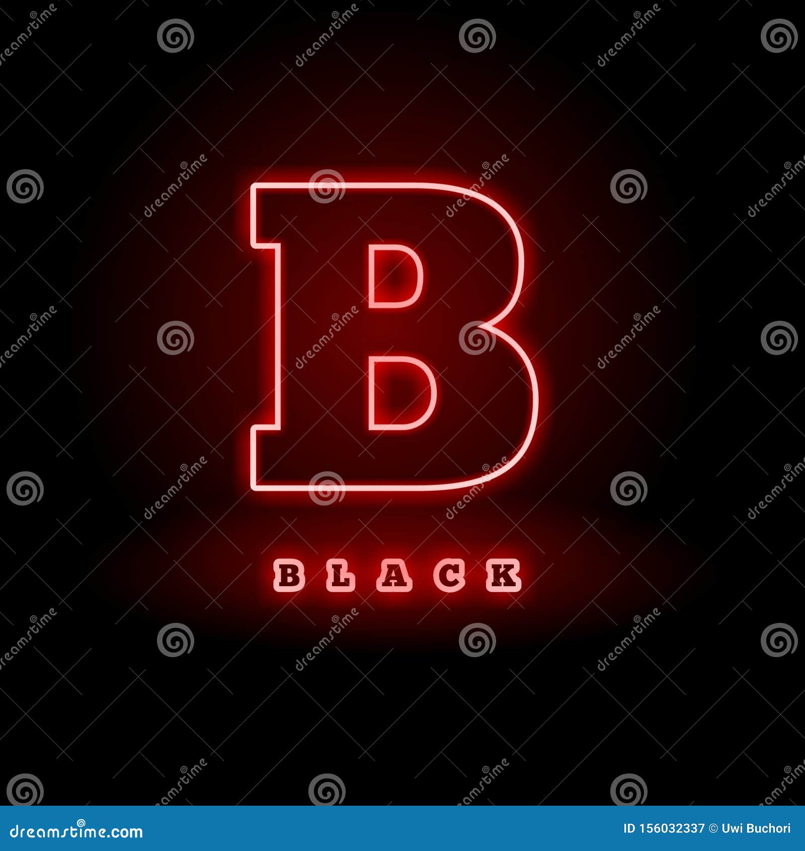 The letter b is neon red stock illustration. Illustration of neon ...