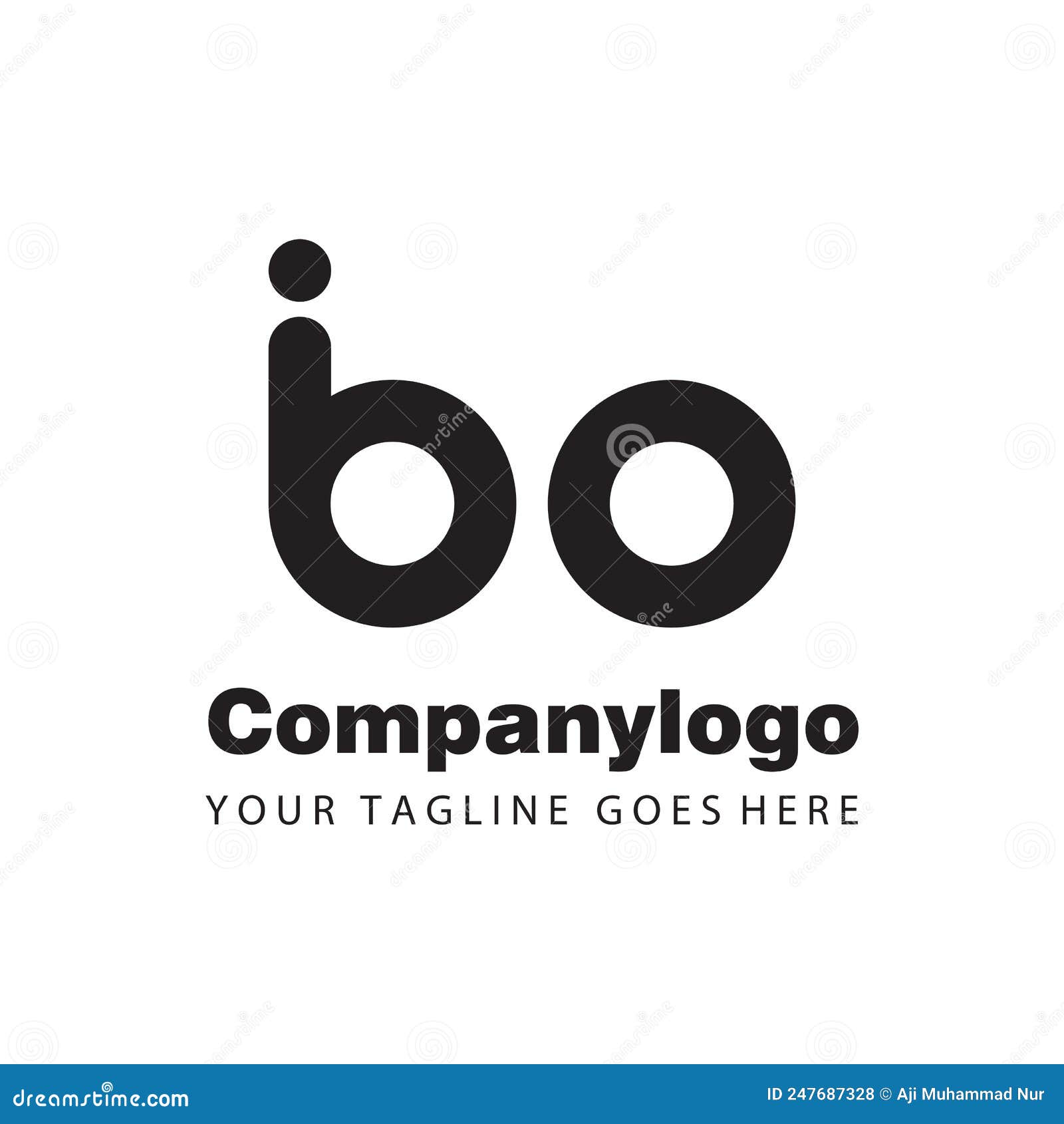 Letter B and O in Rounded Style Stock Illustration - Illustration of ...