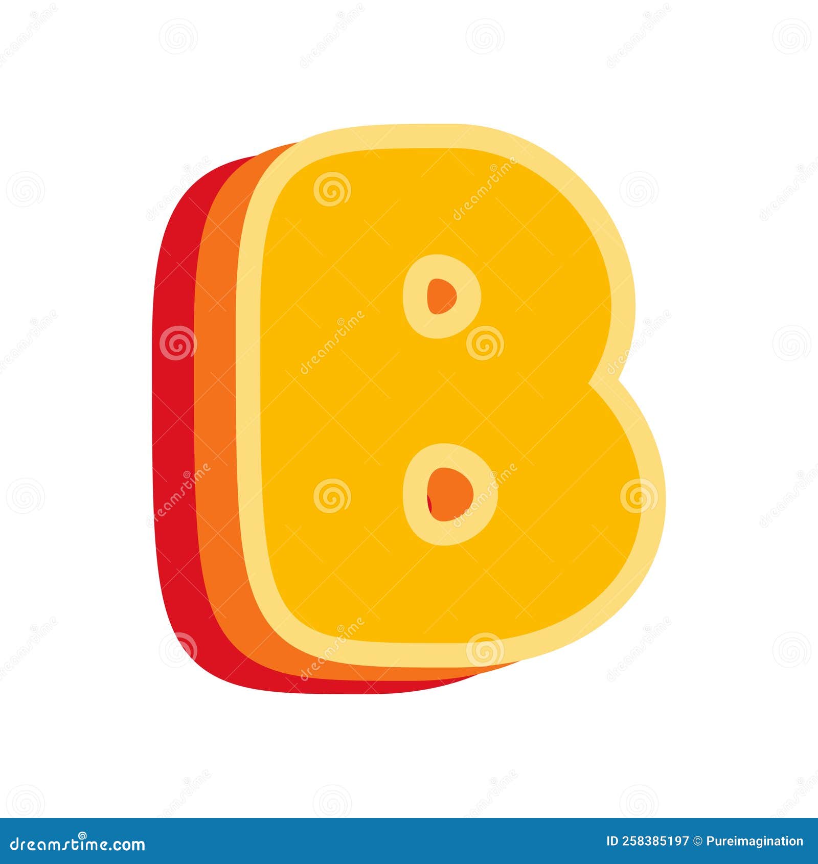Letter B Orange, Vector Illustration Stock Vector - Illustration of ...