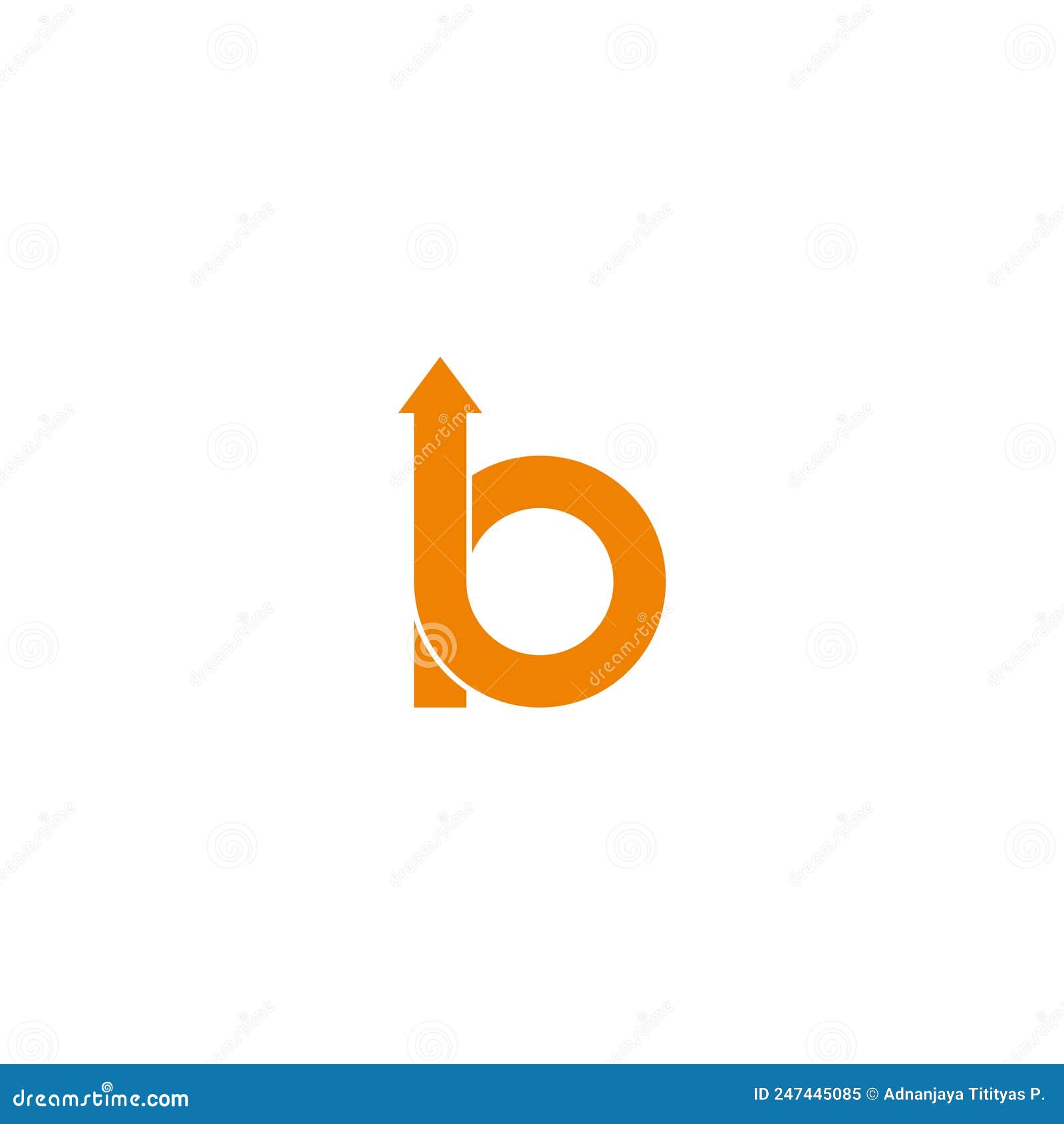 Letter B Overlapping Loop Arrow Up Logo Vector Stock Vector ...