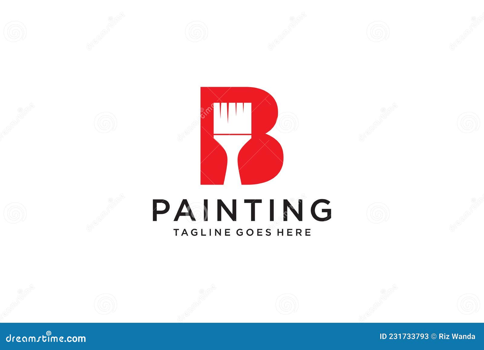 Letter B for Paint Logo, Paint Services Logo, Paint Logo Vector Stock ...