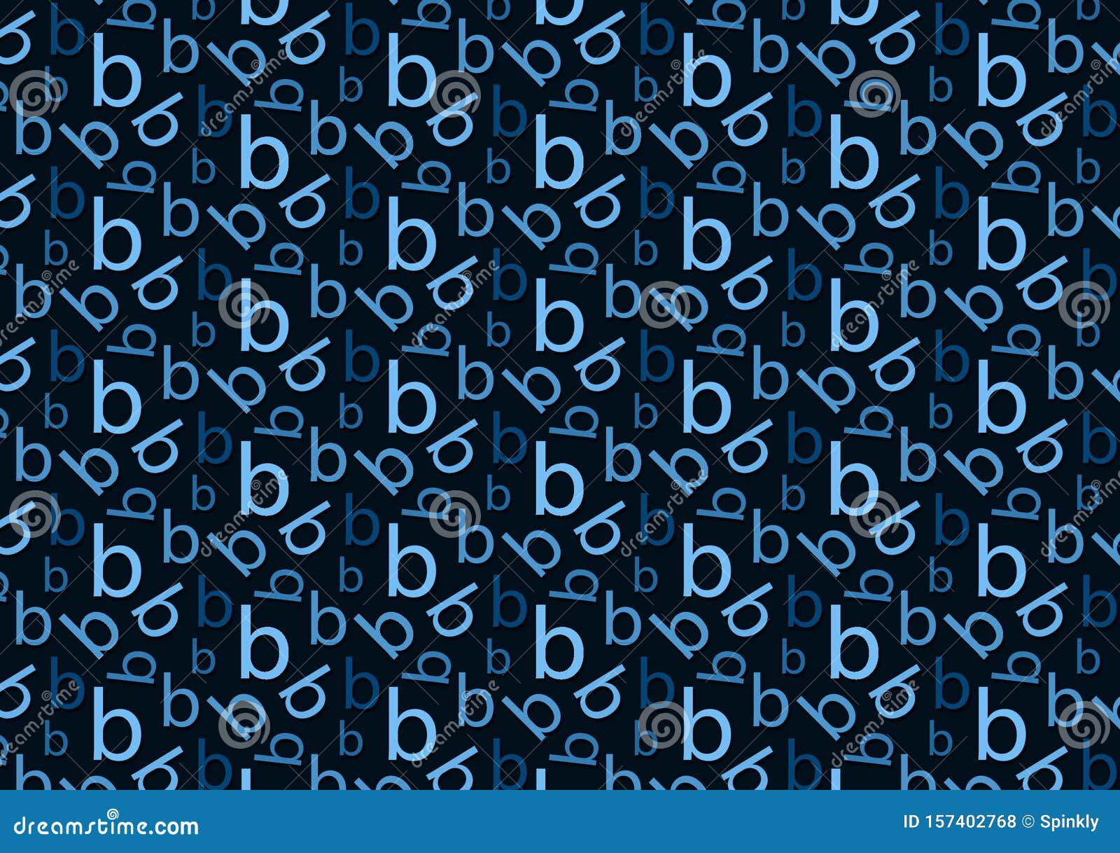 Letter B Pattern in Different Colored Blue Shades Pattern Stock ...
