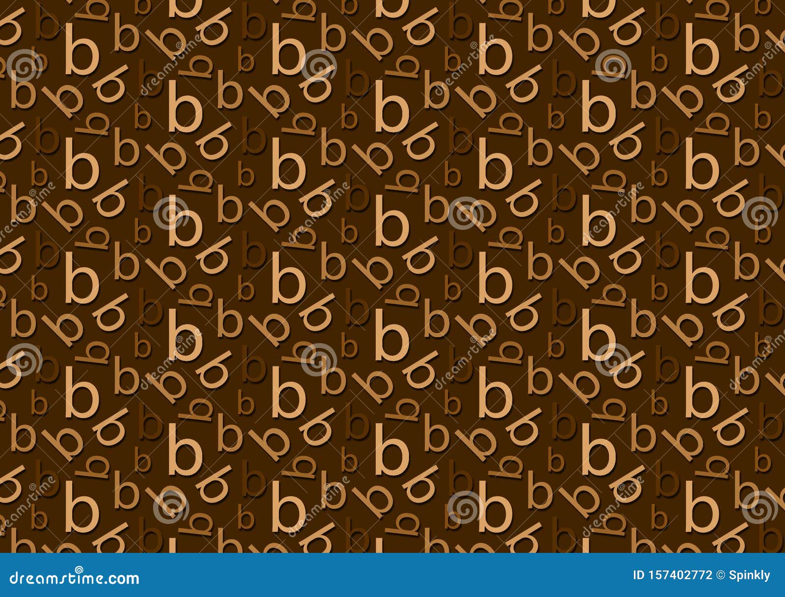 Letter B Pattern in Different Colored Brown Shades Pattern Stock ...