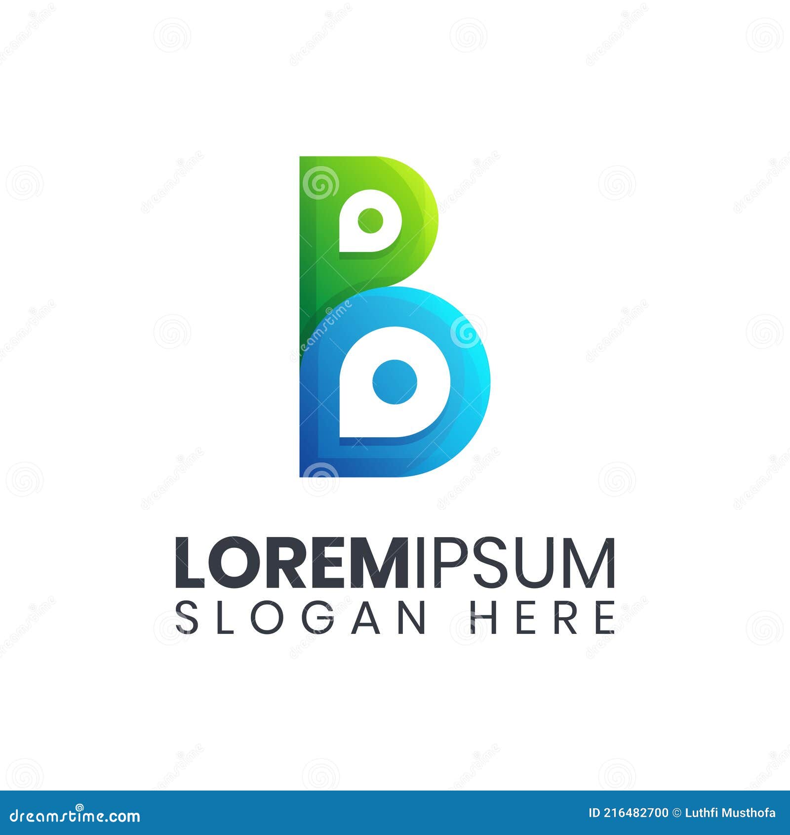 Letter B pin location logo stock vector. Illustration of double - 216482700