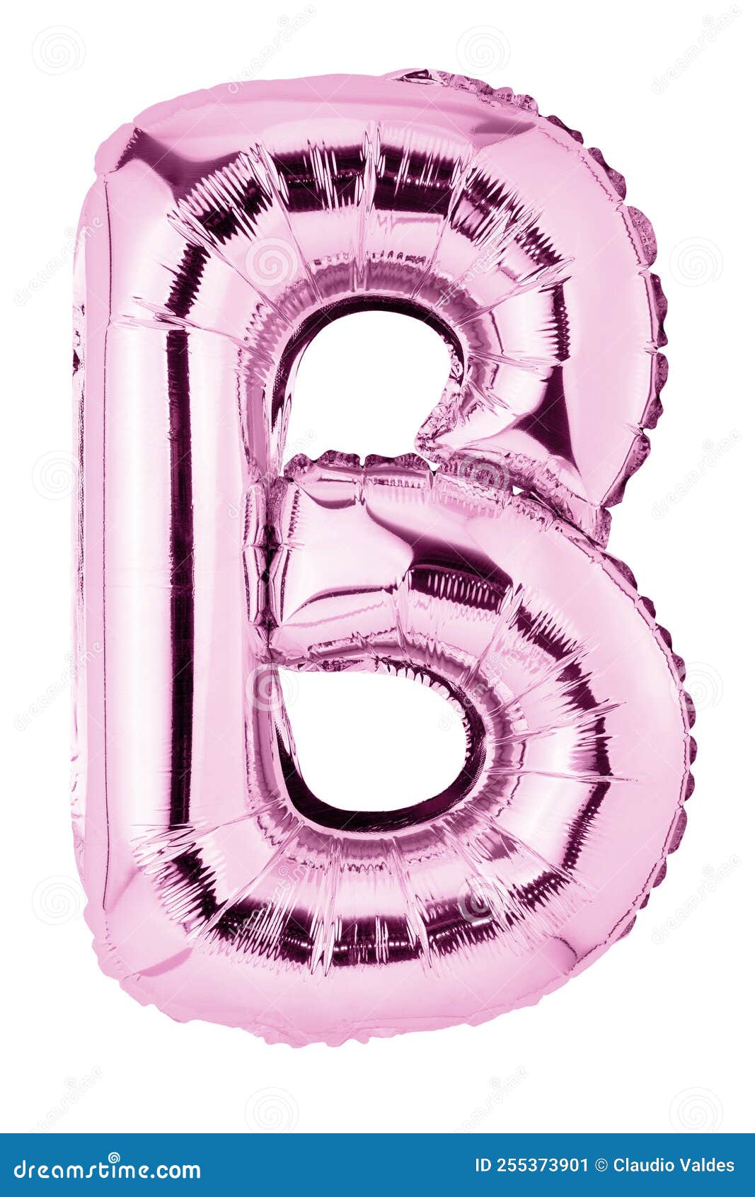 Letter B in Pink Mylar Balloon Isolated Stock Image - Image of white ...