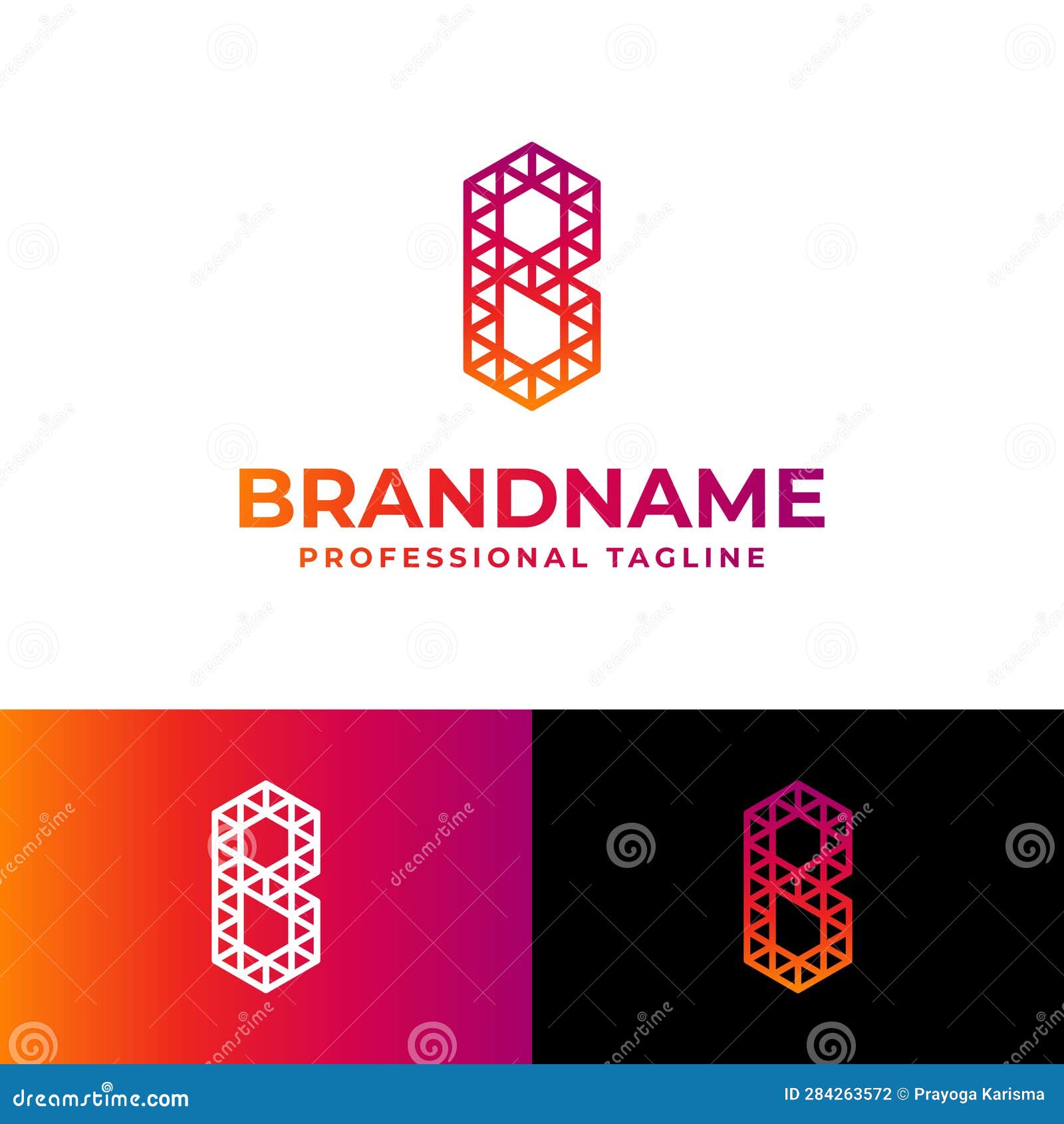 Letter B Polygon Logo, Suitable for Business Related To Polygon with B ...