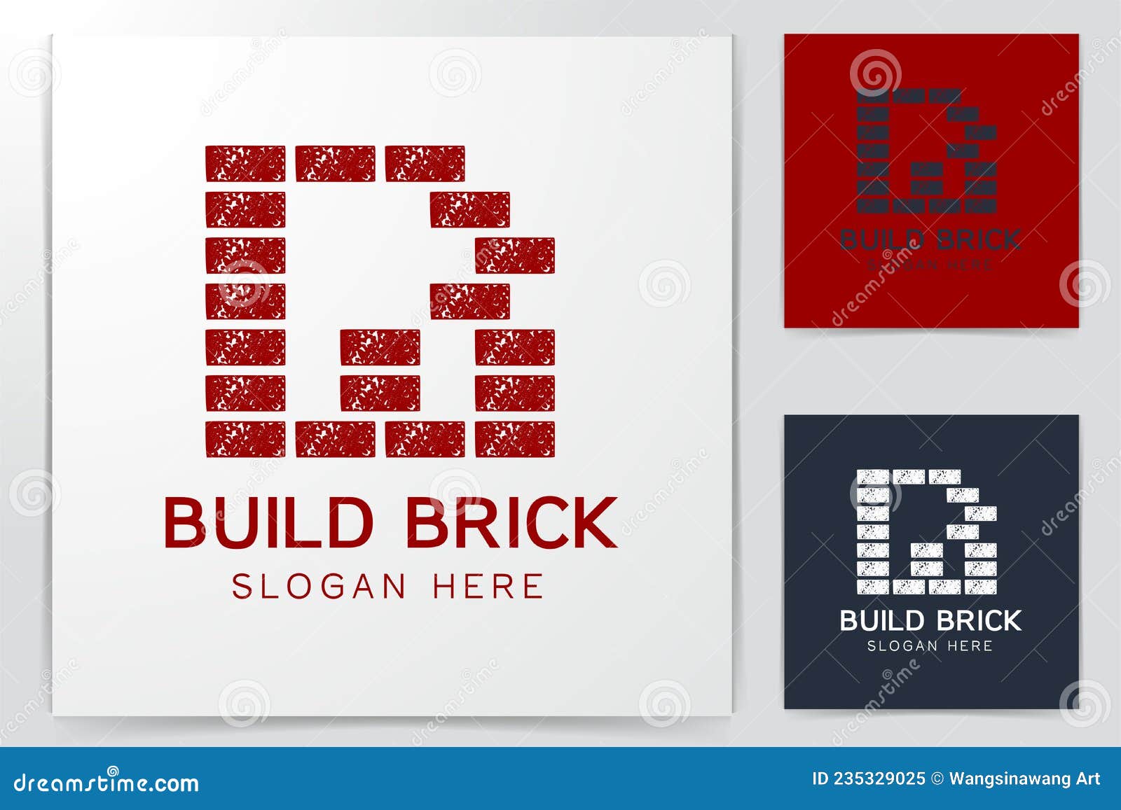 Letter B and R Brick Logo Design Inspiration Stock Vector ...