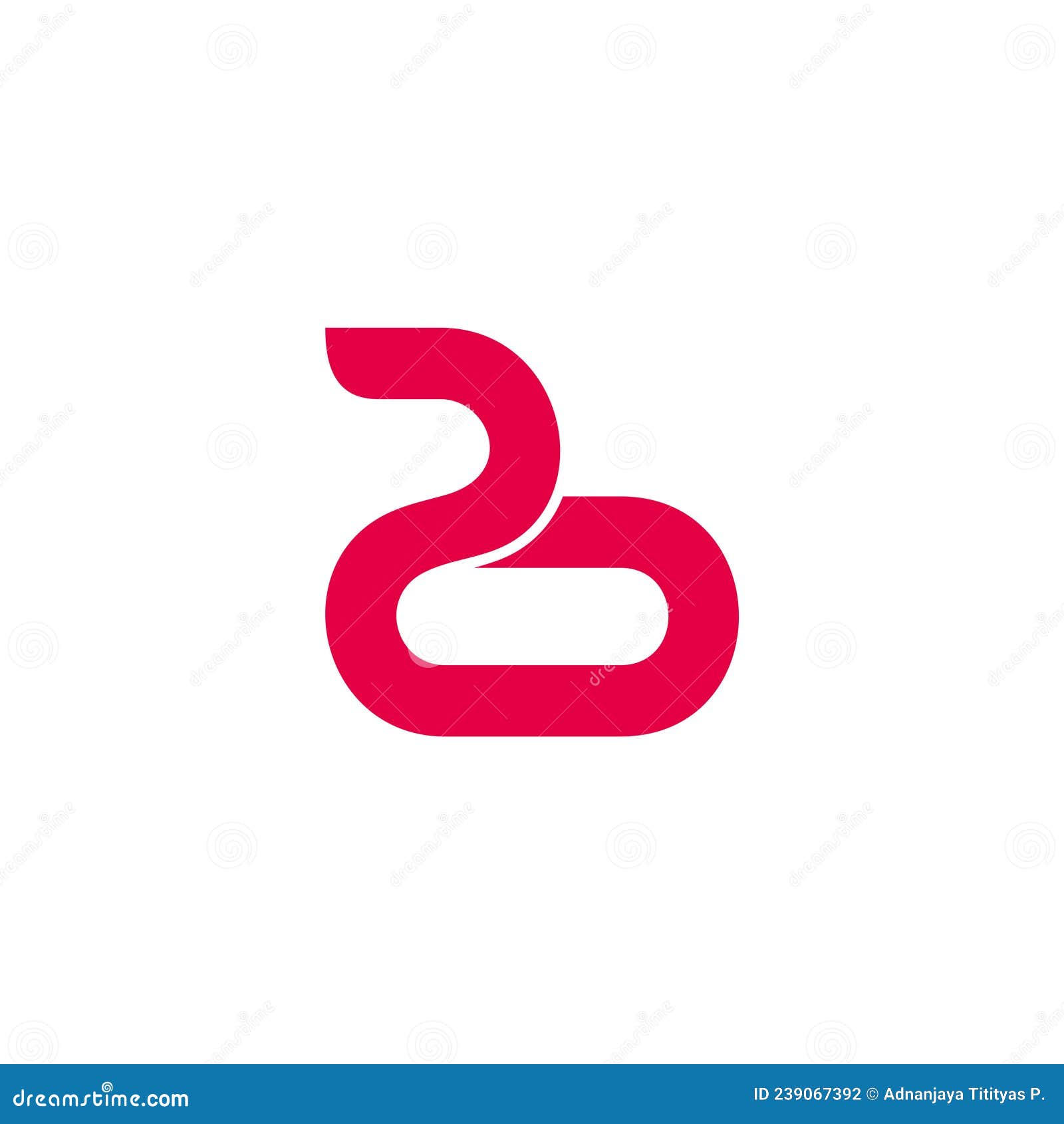 Letter 2b Simple Curves Linear Geometric Simple Logo Vector Stock ...