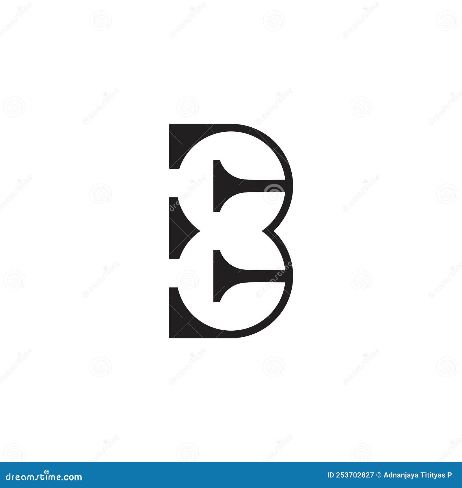Letter B8 Simple Object Geometric Logo Vector Stock Vector ...