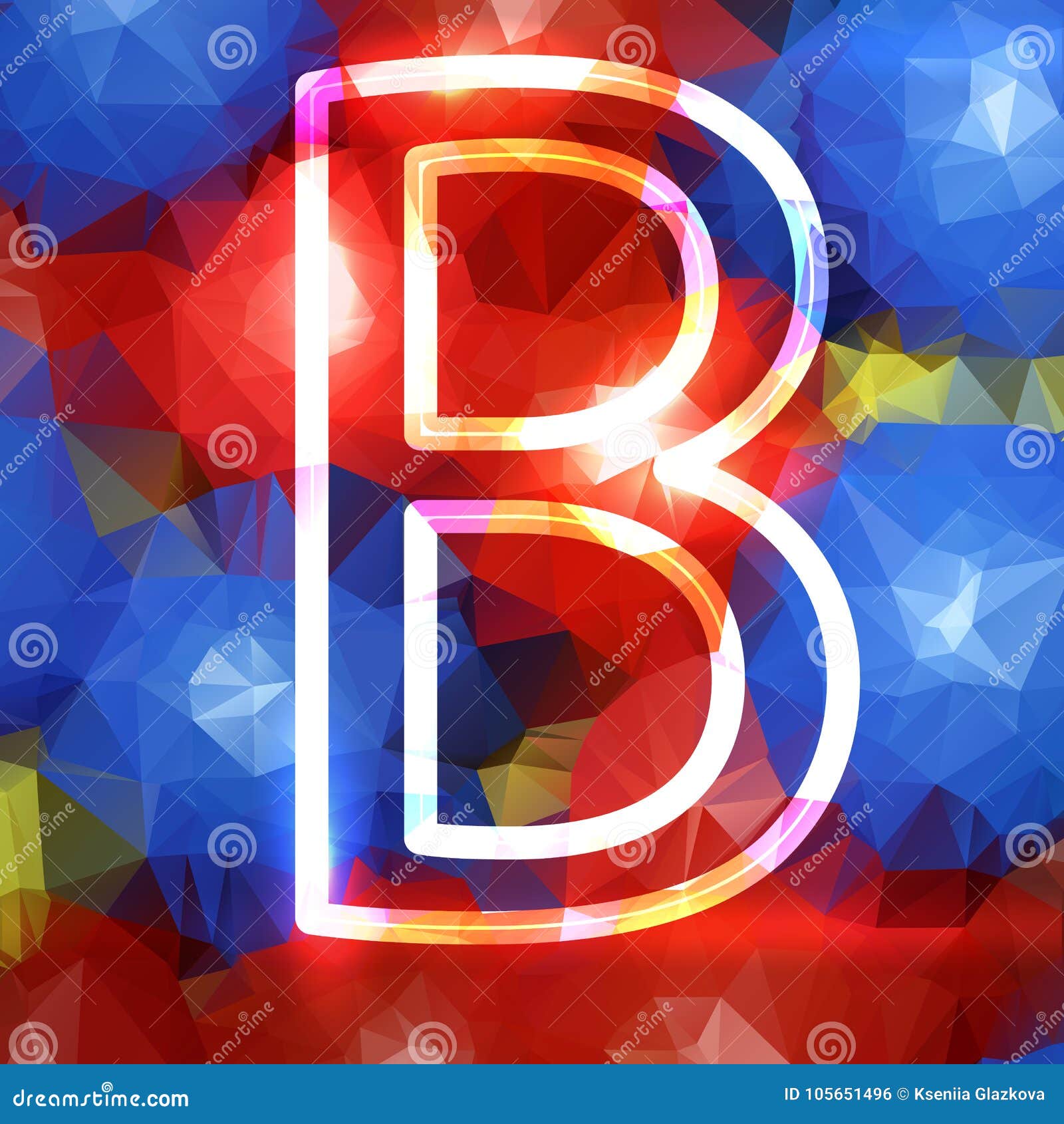 The Letter B is a Small Capital. on a Triangular Stock Illustration ...