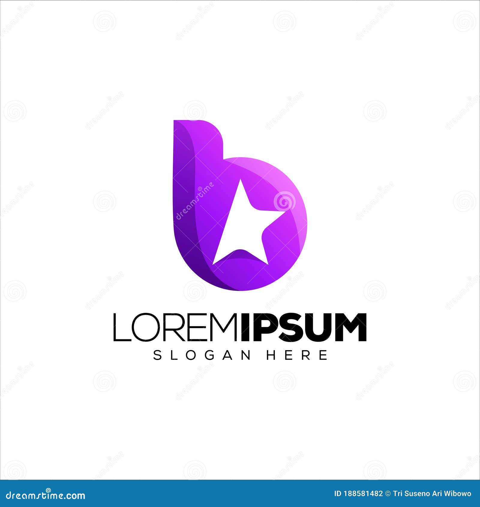 Letter B Star Logo Design Vector Illustrations Stock Vector ...