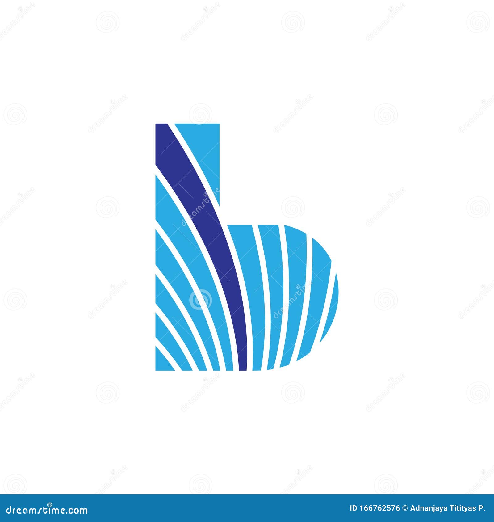 Letter B Stripes Curves Geometric Logo Stock Vector - Illustration of ...