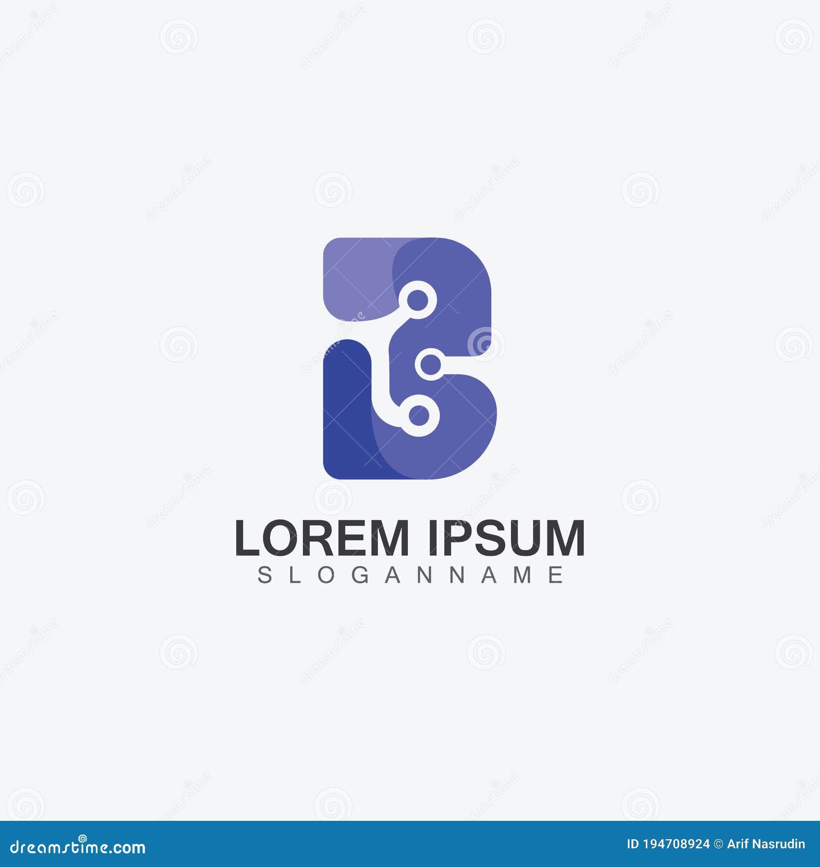 Letter B Technology Logo Concept. Creative and Elegant Illustration ...