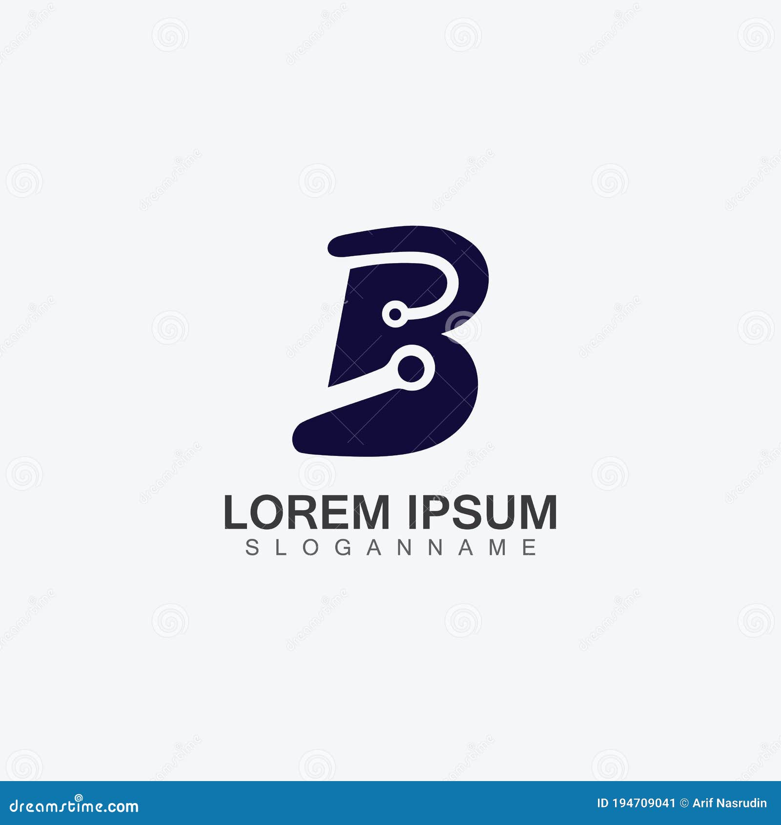 Letter B Technology Logo Concept. Creative and Elegant Illustration ...