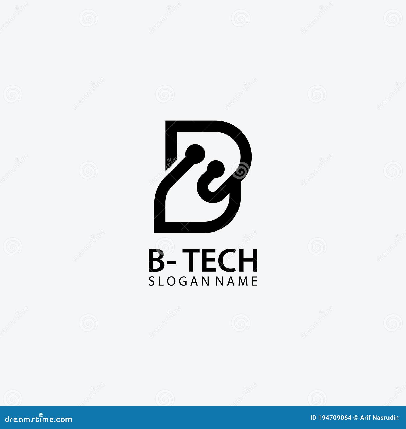 Letter B Technology Logo Concept. Creative and Elegant Illustration ...
