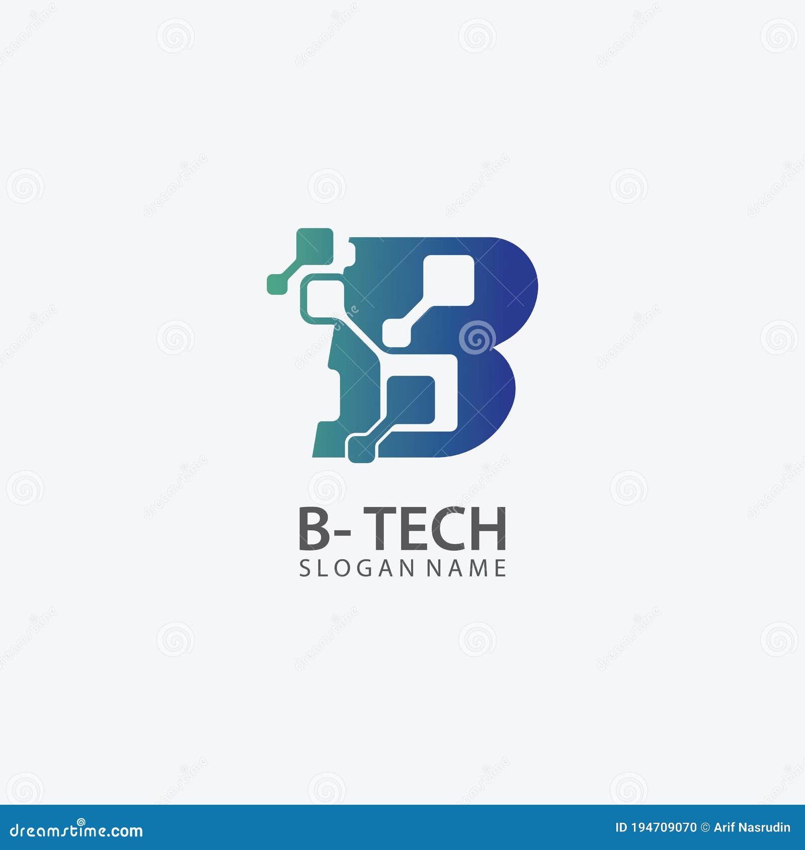 Letter B Technology Logo Concept. Creative and Elegant Illustration ...