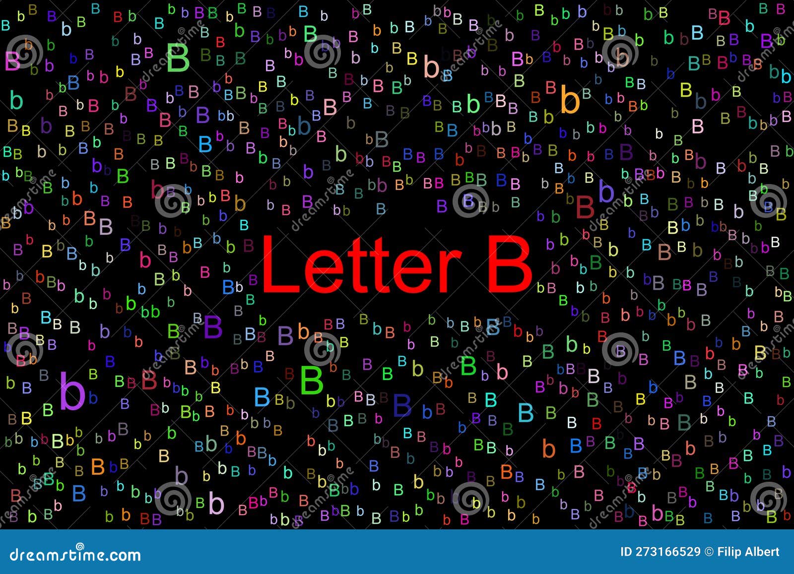 Letter B with Tiny Colorful Letters B All Over the Place Stock ...