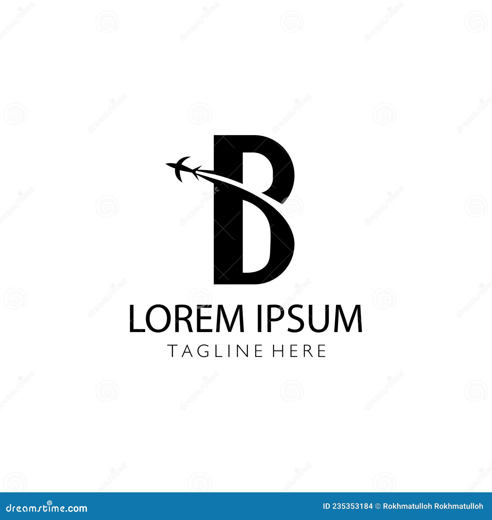 Letter B Travel Logo Vector Design Illustration Stock Vector ...