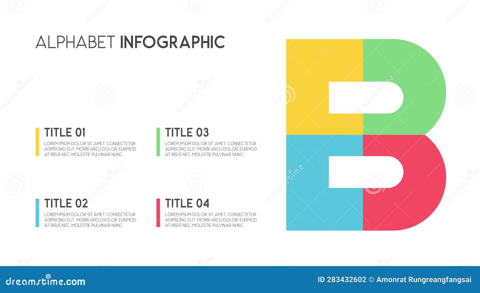 Letter B Vector Alphabet and Other Elements for Infographics Stock ...