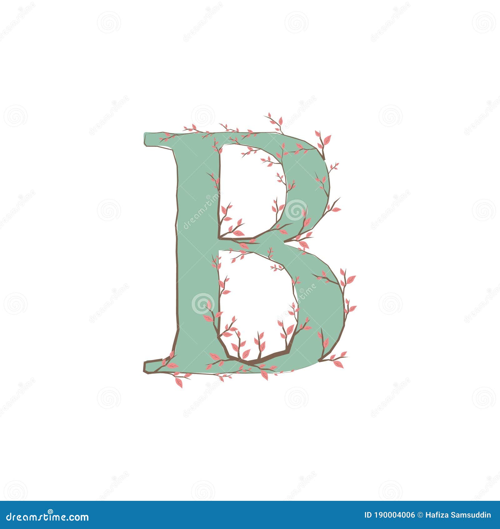 Letter B. Vector Illustration Decorative Design Stock Vector ...