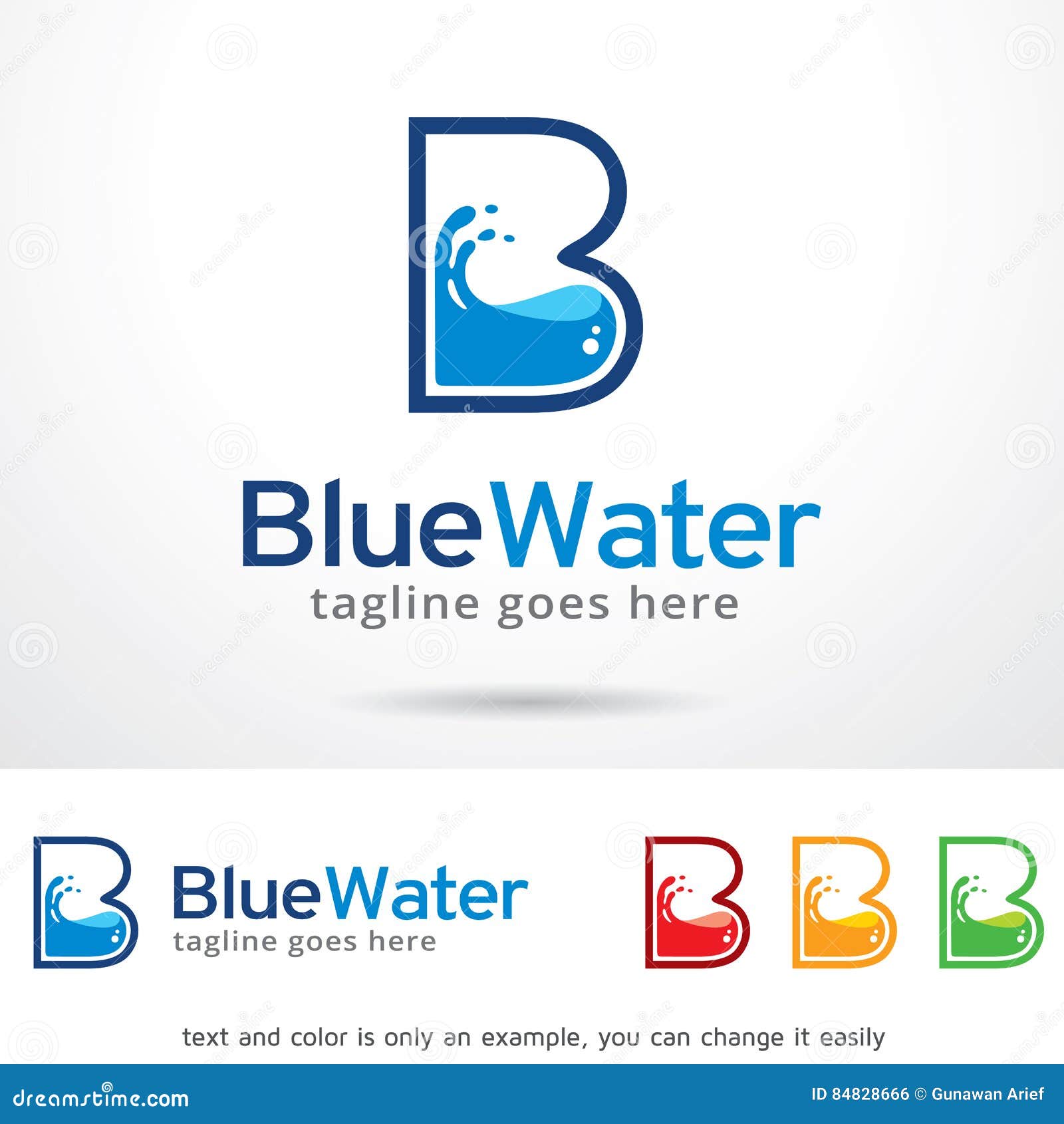 Letter B Water Logo Template Design Vector Stock Vector - Illustration ...