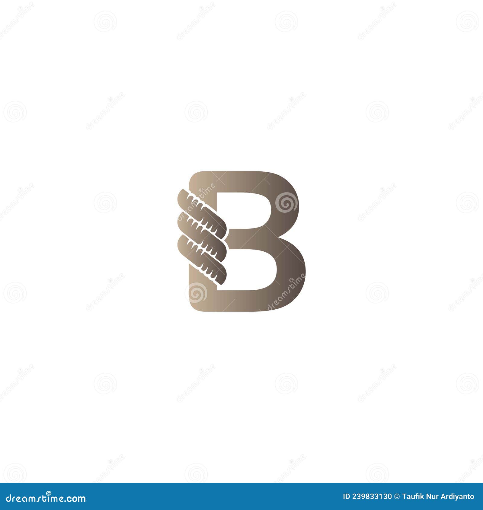 Letter B Wrapped in Rope Icon Logo Design Illustration Stock Vector ...