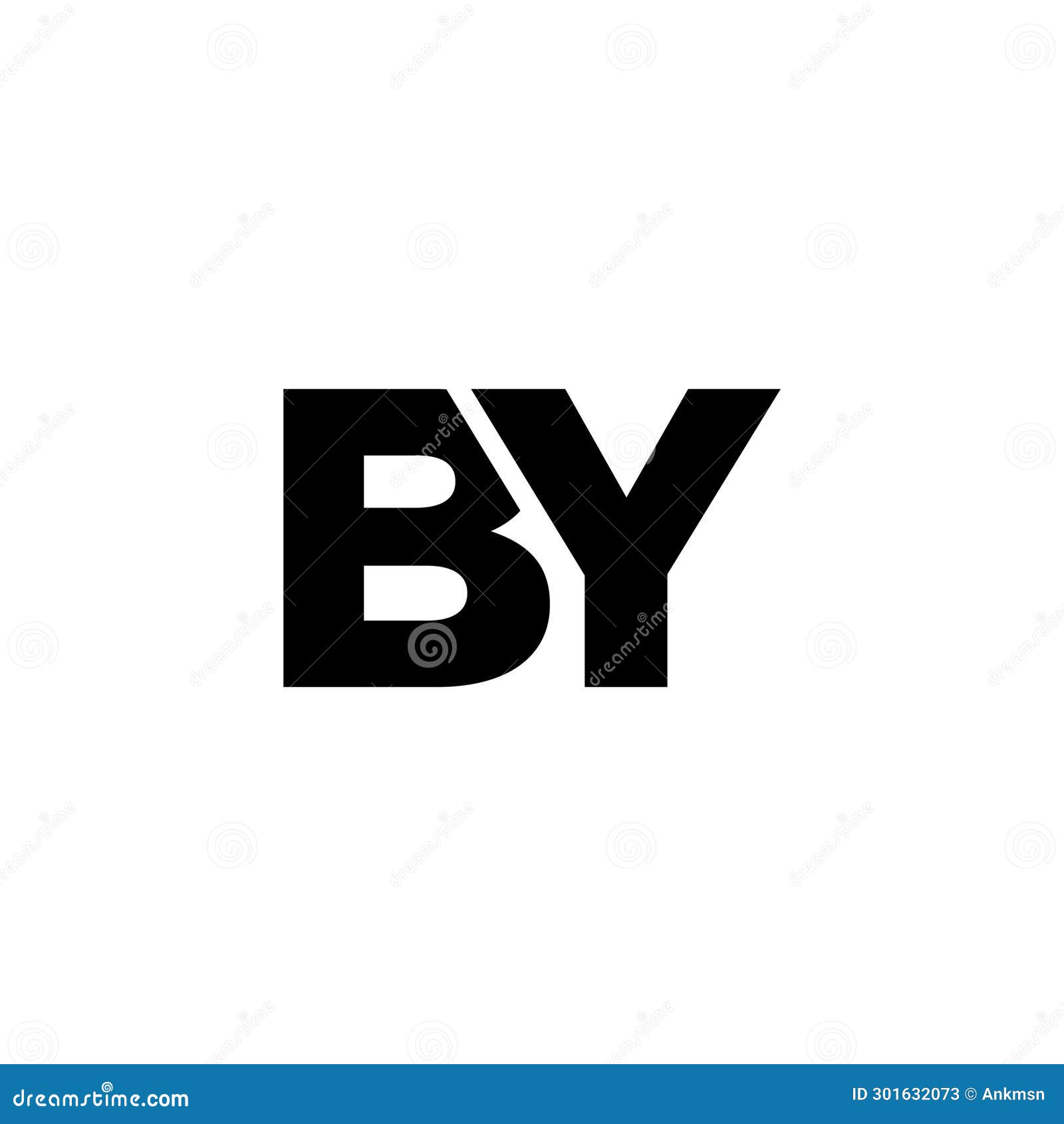 Letter B and Y, by Logo Design Template. Minimal Monogram Initial Based ...